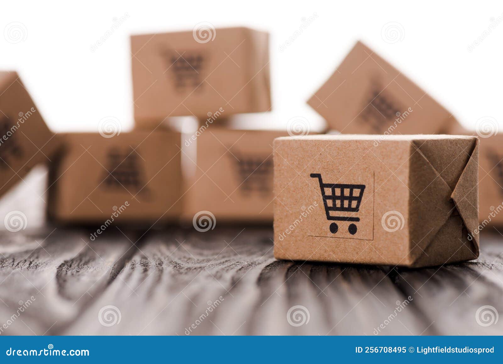 Close Up of Toy Carton Boxes Stock Image - Image of small, internet ...