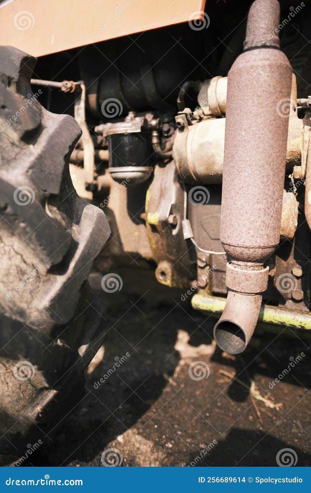 Close-up of a Tractor Exhaust Pipe Stock Photo - Image of farm ...