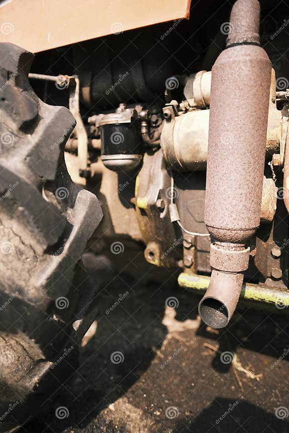 Close-up of a Tractor Exhaust Pipe Stock Photo - Image of farm ...