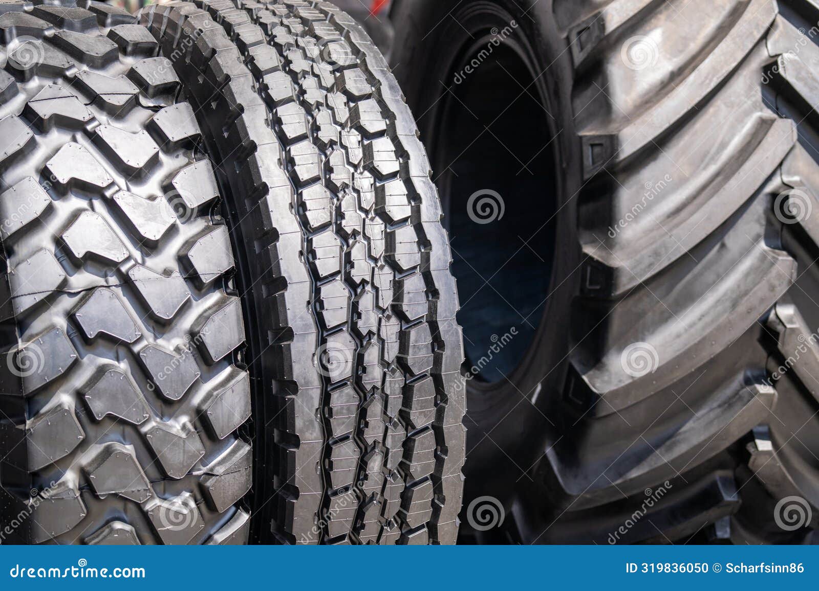 Close Up of a Tractor Tire Tread Stock Photo - Image of construction ...