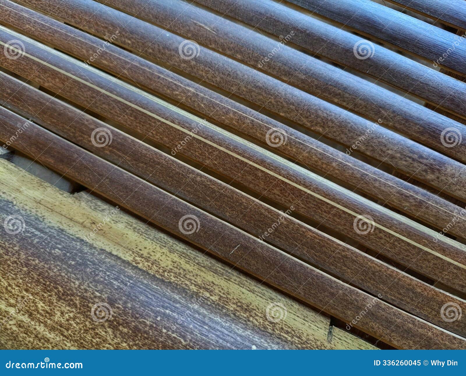 Close-up of Traditional Bamboo Bench Texture Stock Image - Image of ...