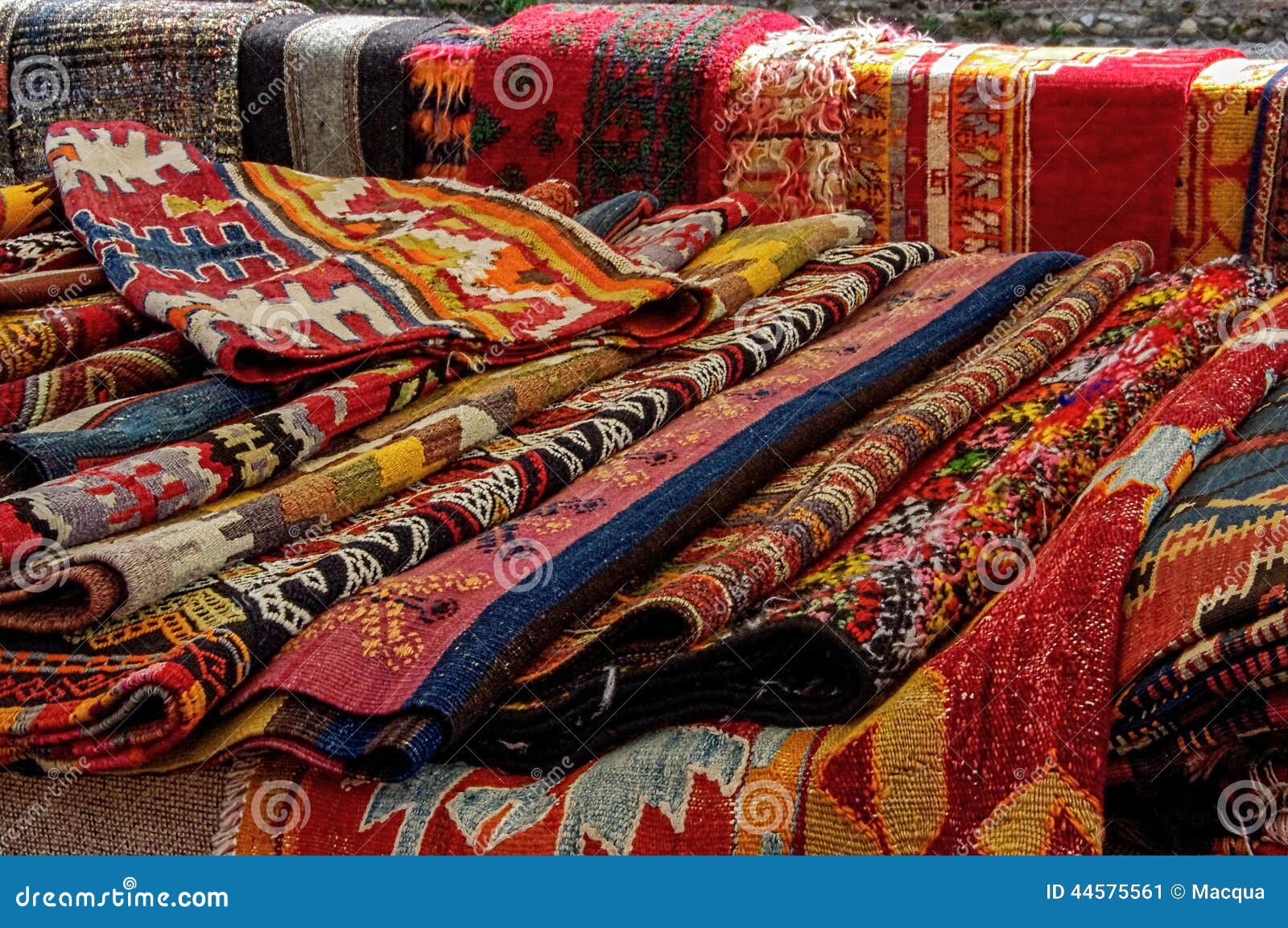 Close Up of a Traditional Carpets Stock Image - Image of blanket ...
