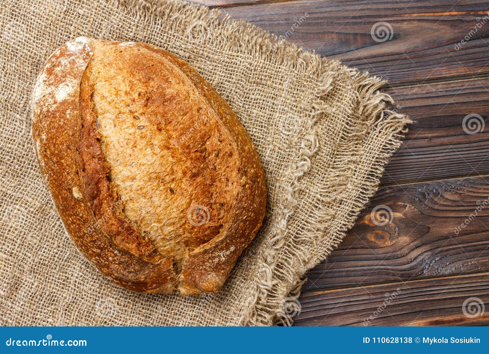 Close-up of Traditional Fresh Bread. Top View Stock Photo - Image of ...