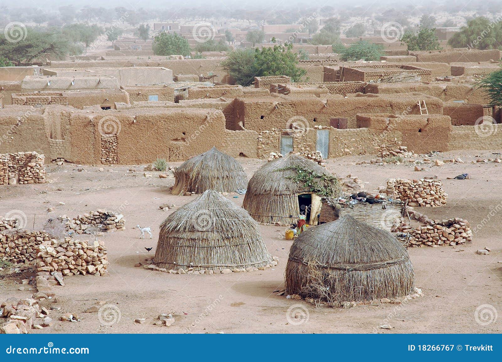 Close Up of a Traditional Huts in Hombori Stock Image - Image of ...
