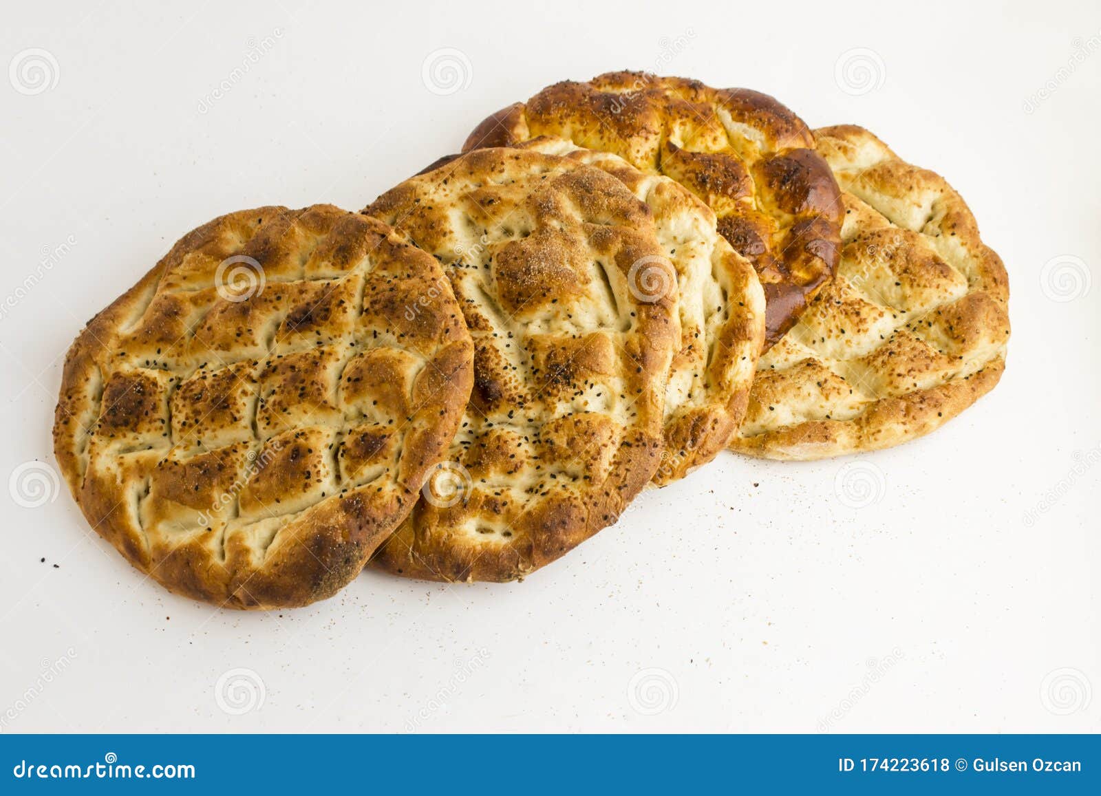 Delicious,Fresh Circular Traditional Turkish Fresh Ramadan Breads on ...