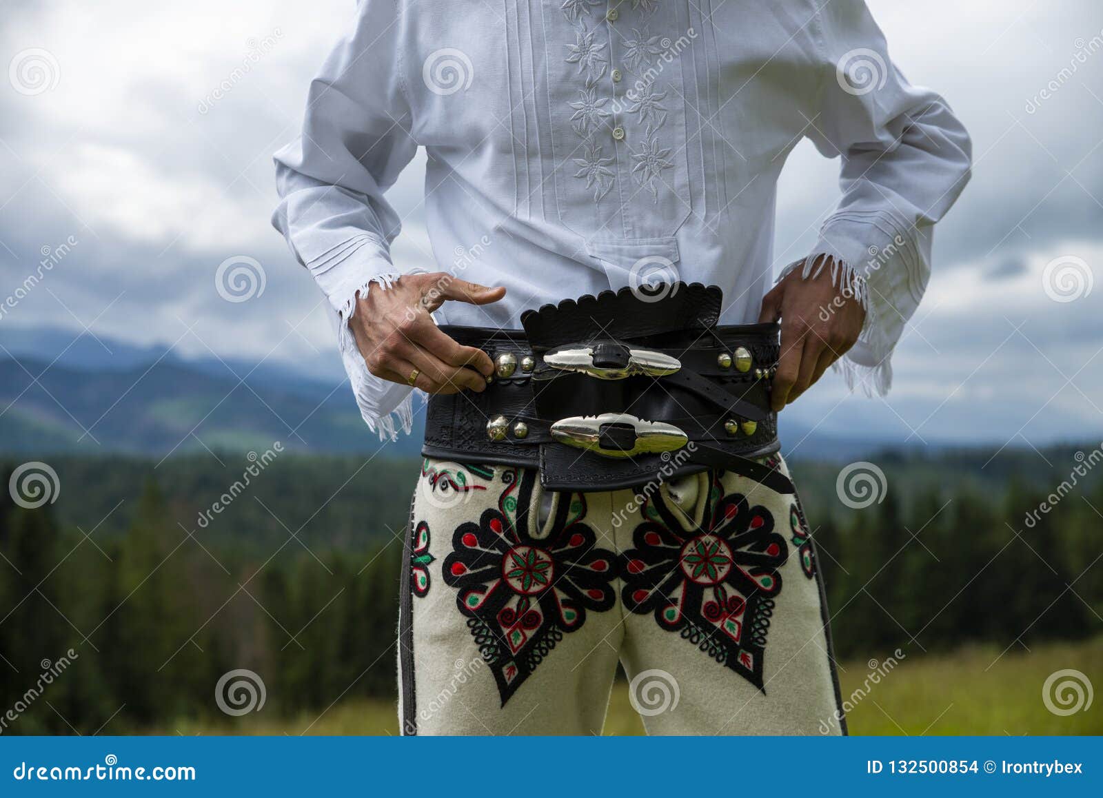 Close Up on the Traditions of Highlander Clothing, Male Version Stock ...