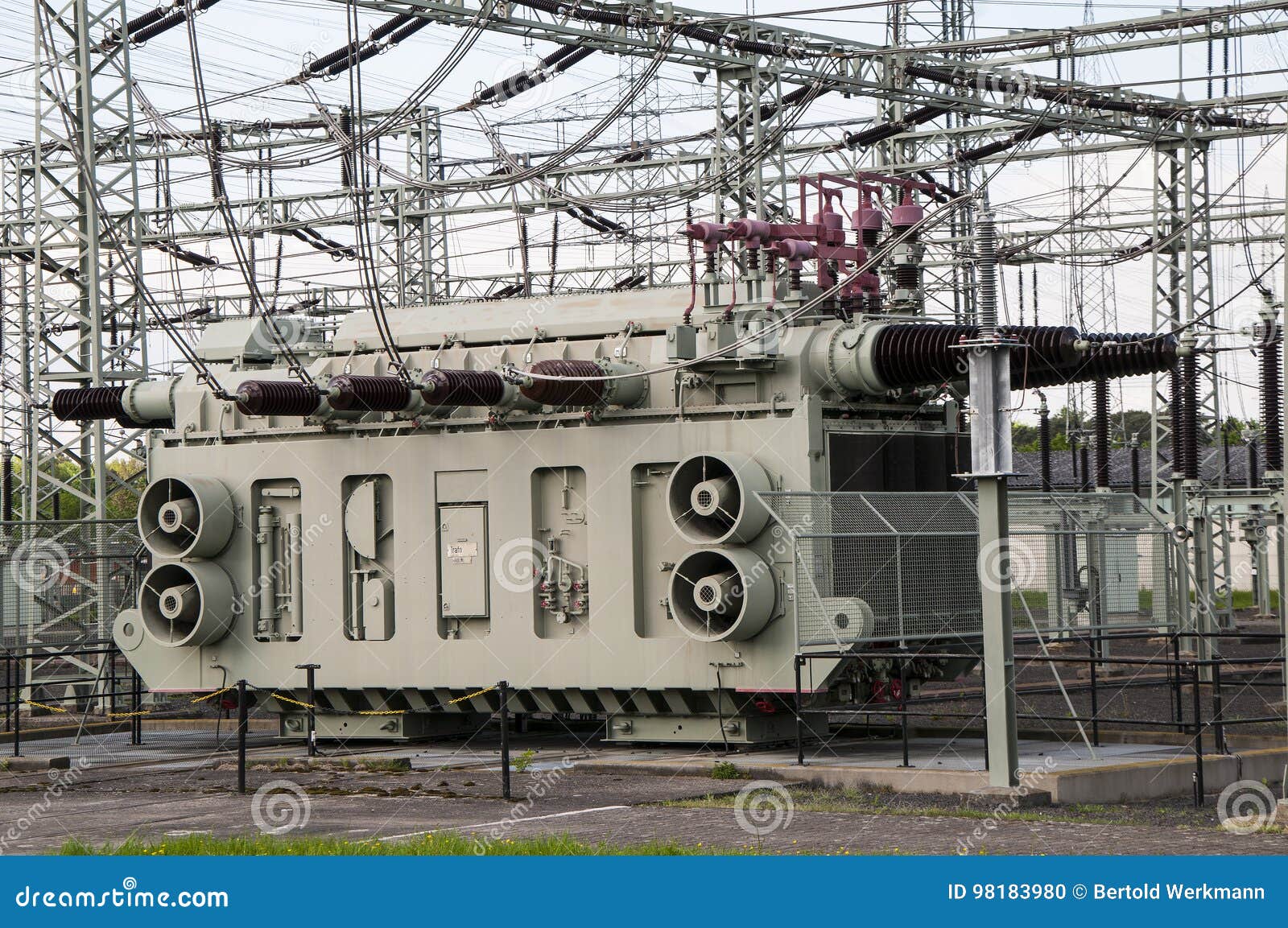 Transformer station stock photo. Image of cable, generation - 98183980