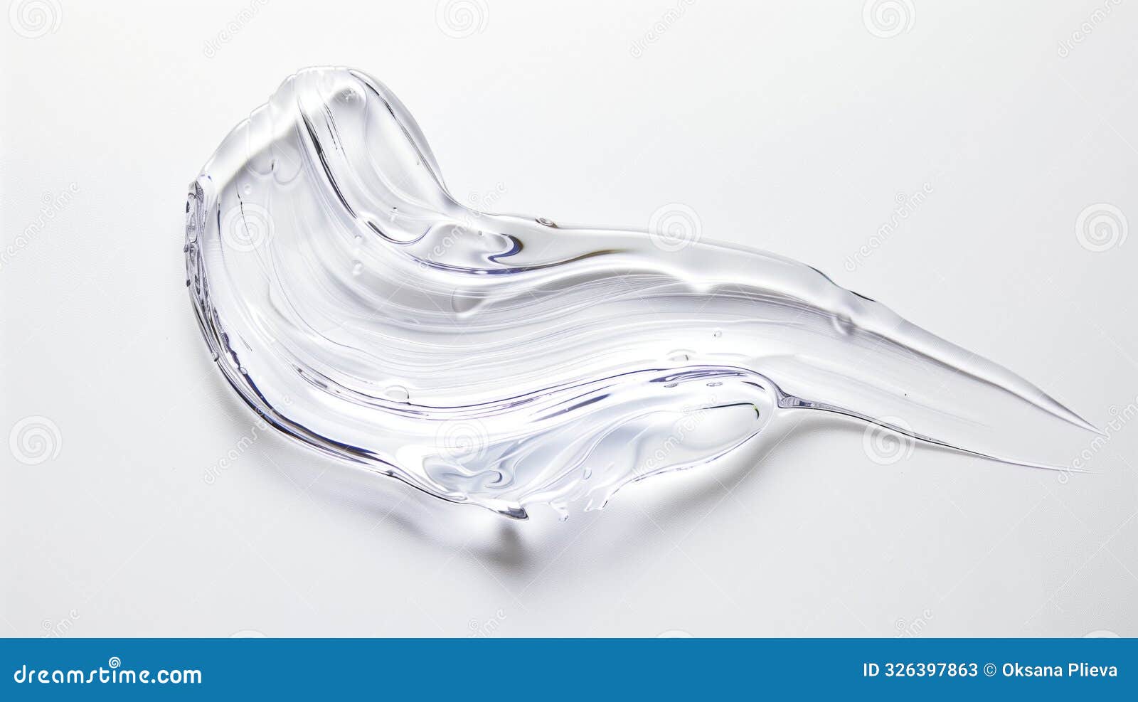 Close-up of Transparent Gel Smear on White Background Stock Image ...