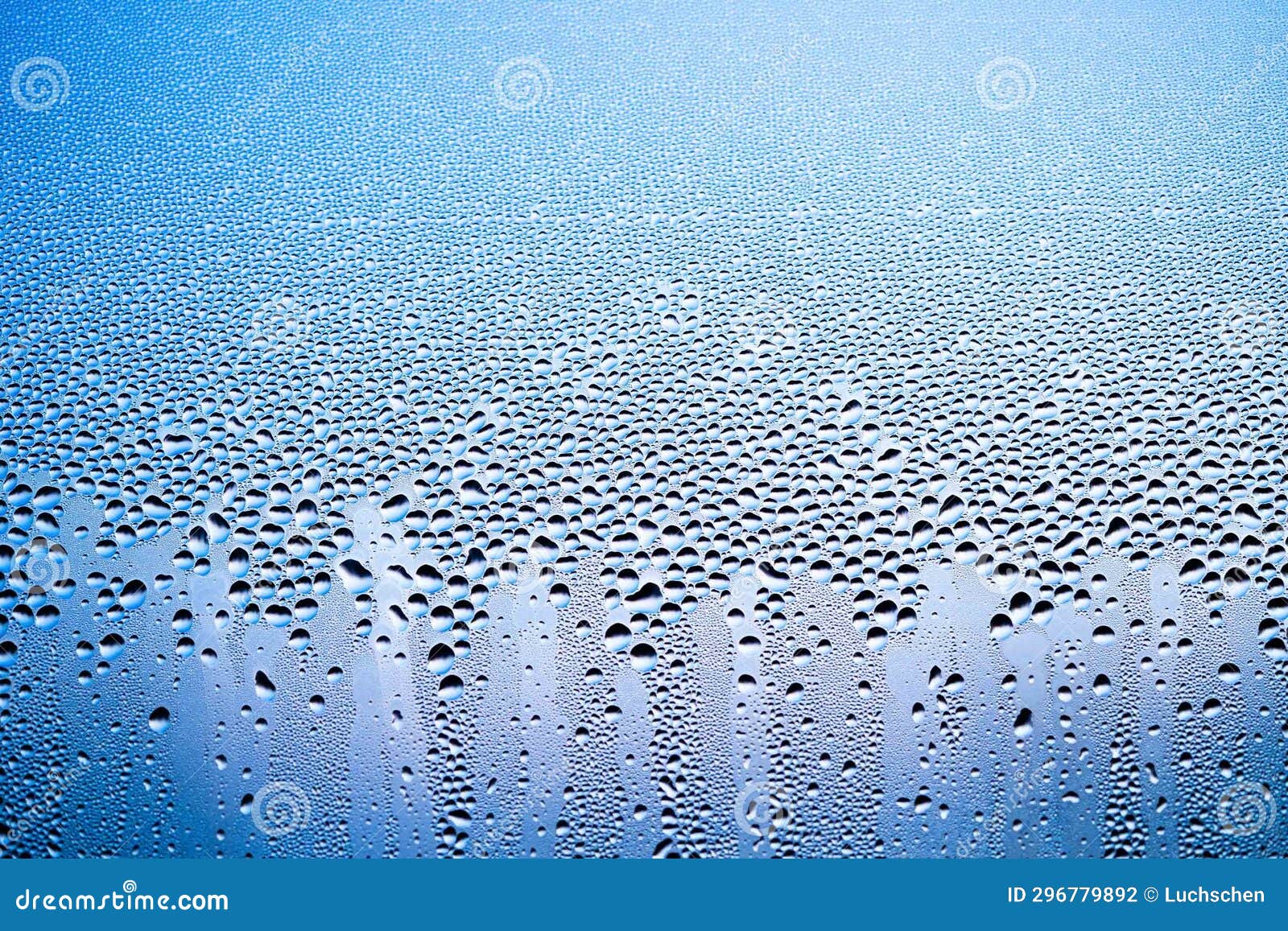 A Close-up of a Transparent Raindrop on a Wet Window Pane Stock Photo ...
