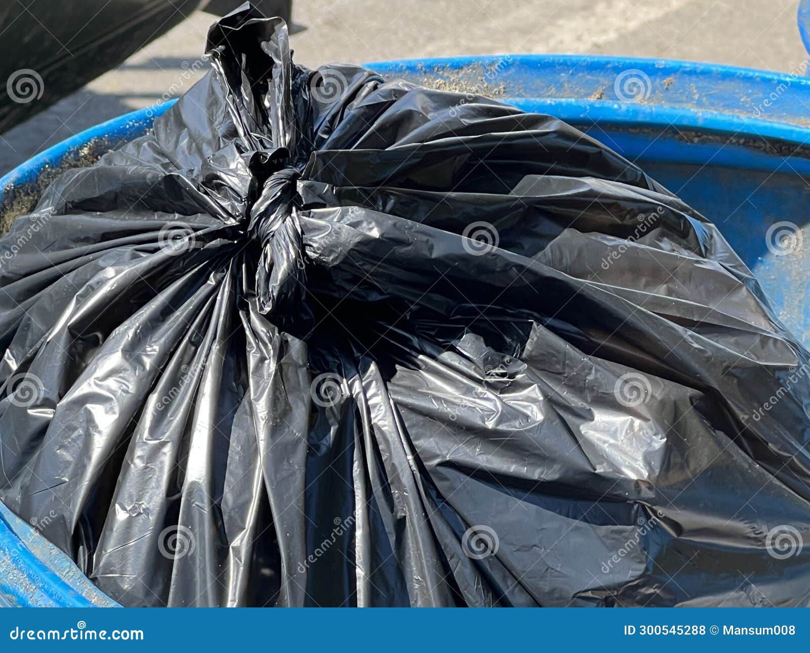 Trash can full of garbage stock photo. Image of object - 300545288
