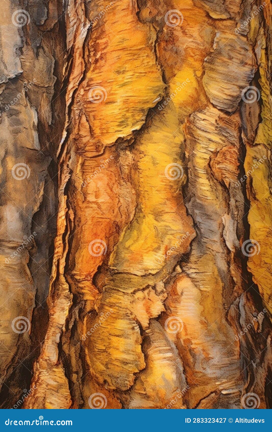 Close-up of Tree Bark Patterns in Sunlight Stock Image - Image of ...
