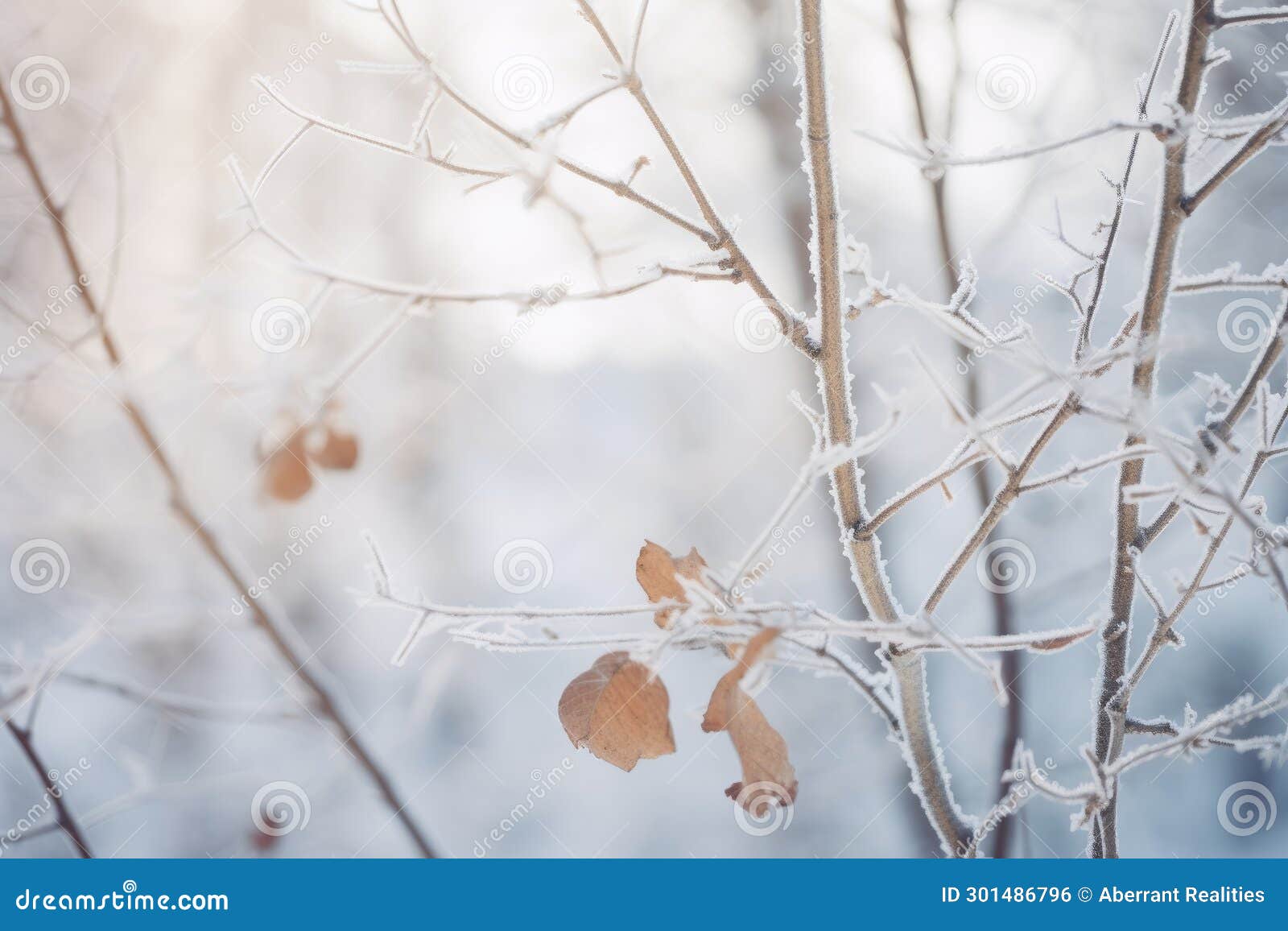 A Close Up of a Tree with Frost on it Stock Illustration - Illustration ...