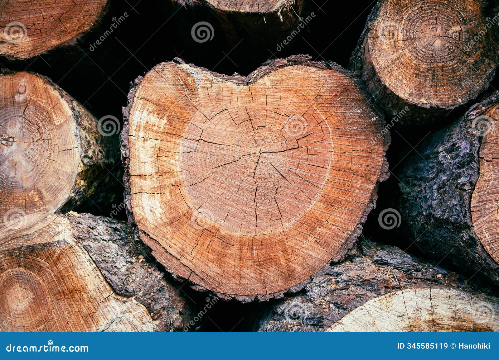 Stacked Timber Logs - Natural Wood Texture Background Stock Photo ...
