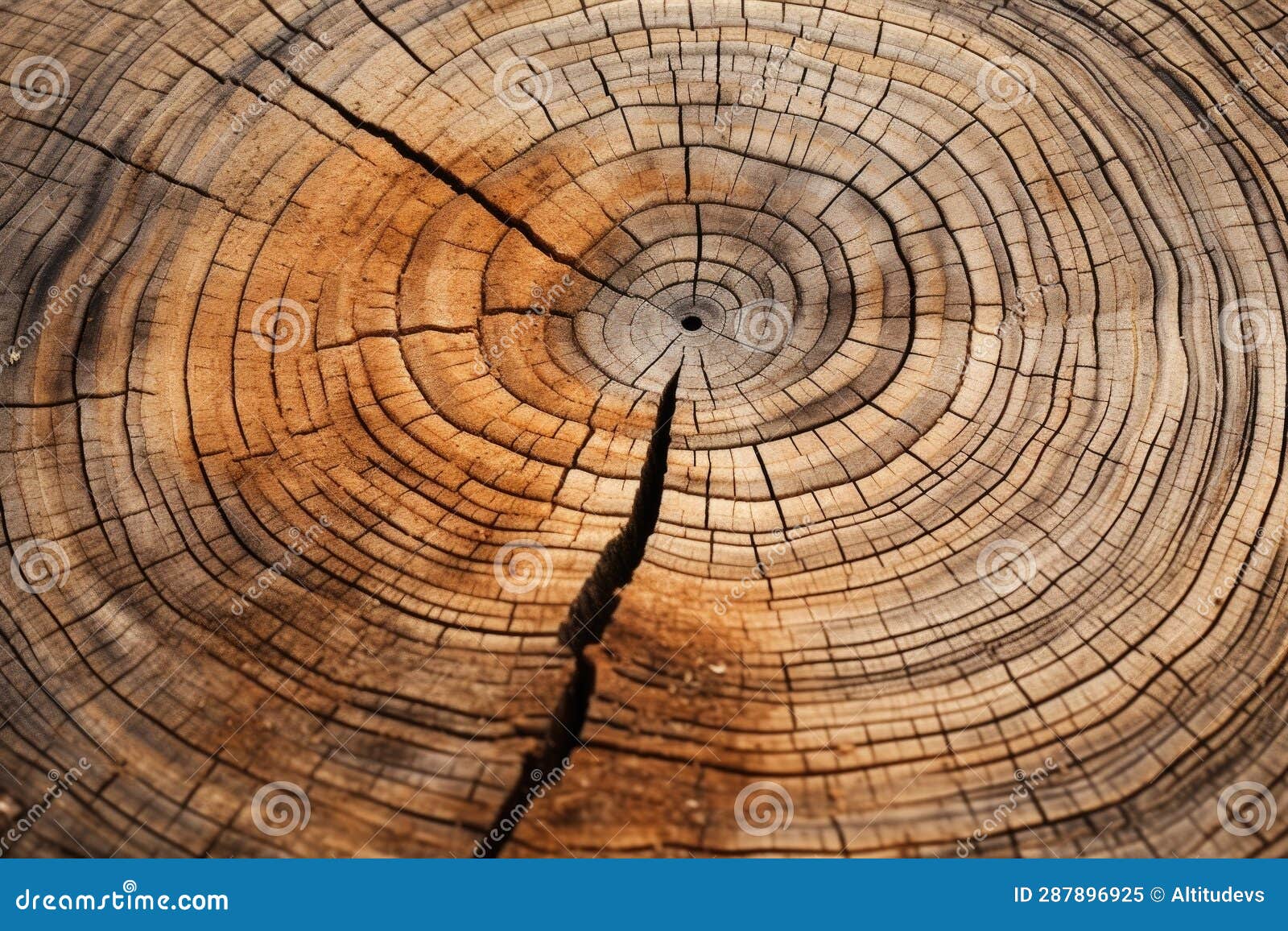 Close-up of Tree Rings Showing Age and Growth Loss Stock Illustration ...