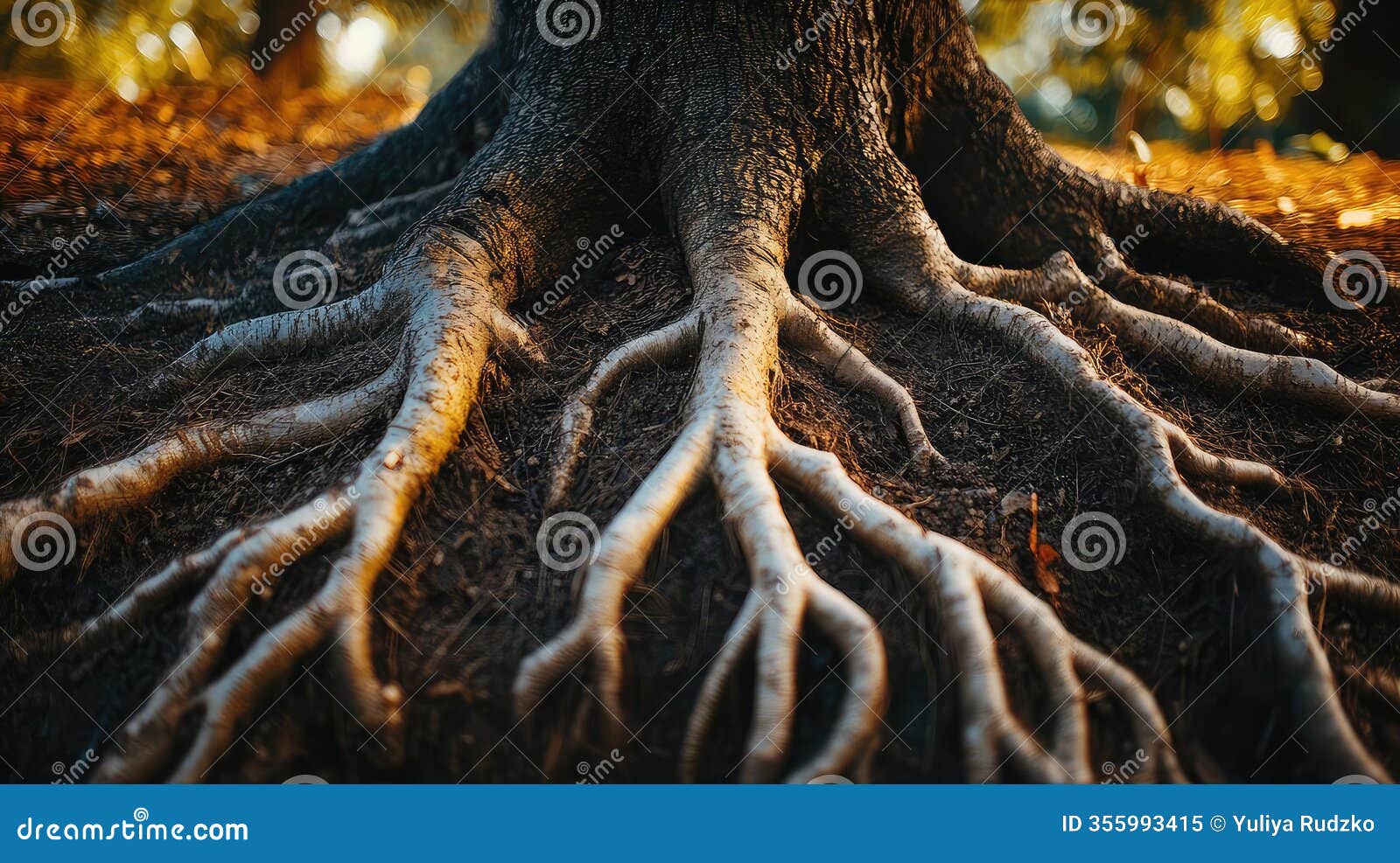 Close-Up of Tree Root System with Brown and White Roots, Detailed ...