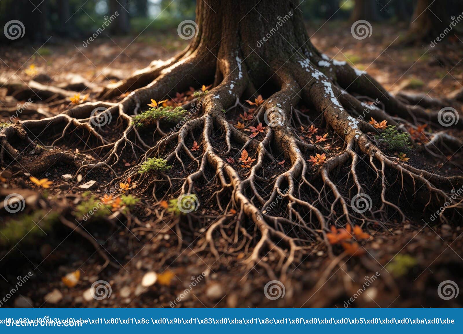 Close-up of Tree Roots Extending from the Tree Stock Photo - Image of ...