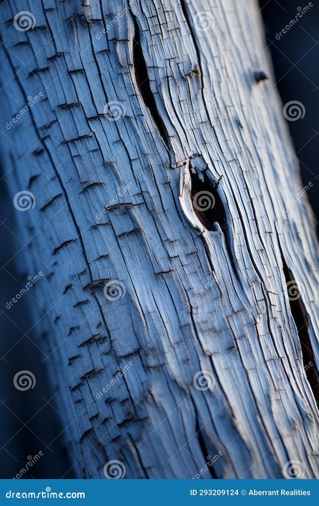 A Close Up Of A Tree Trunk With A Hole In It Stock Illustration