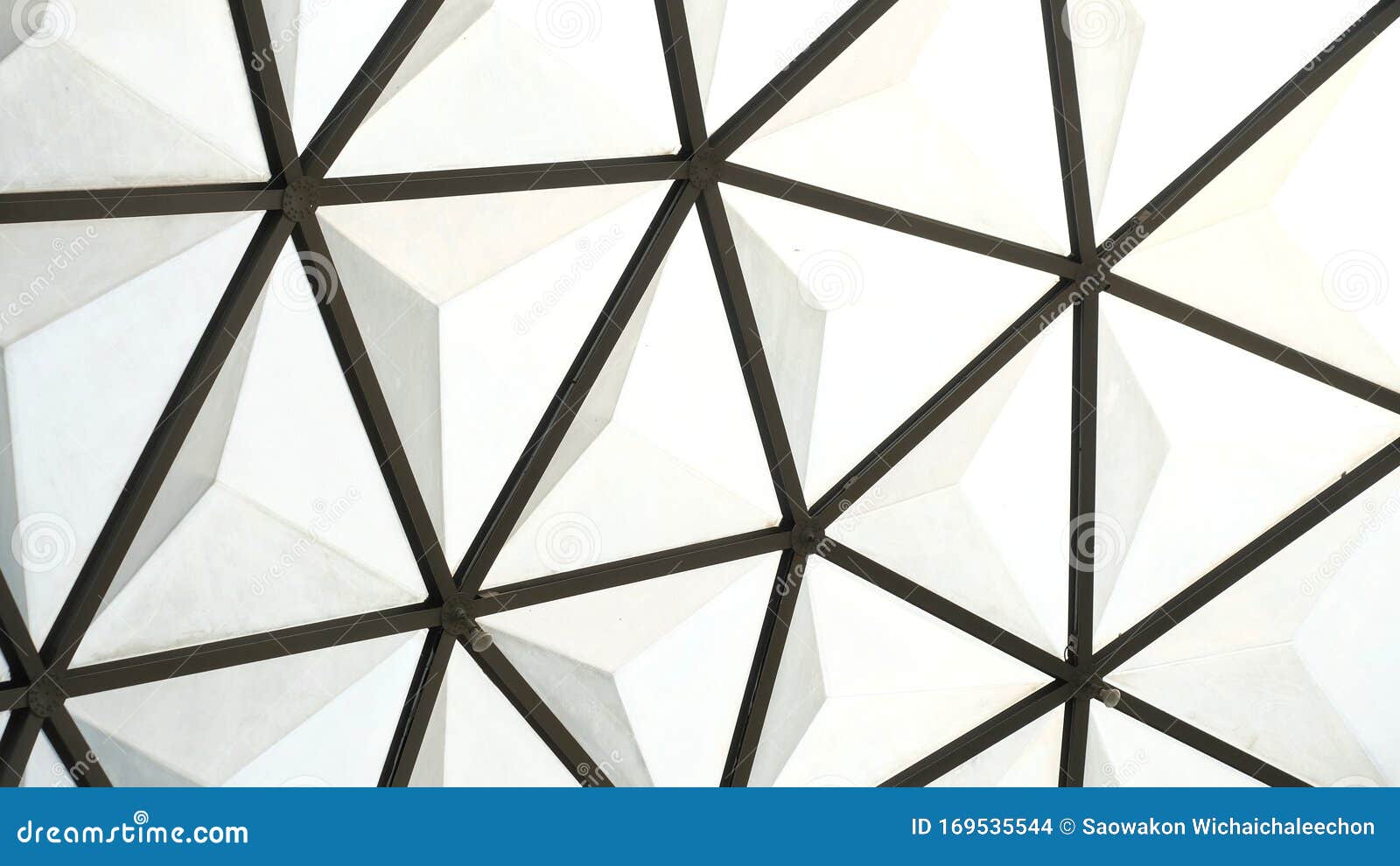 Close Up a Triangle Pattern of a Glass House Rooftop Stock Photo ...