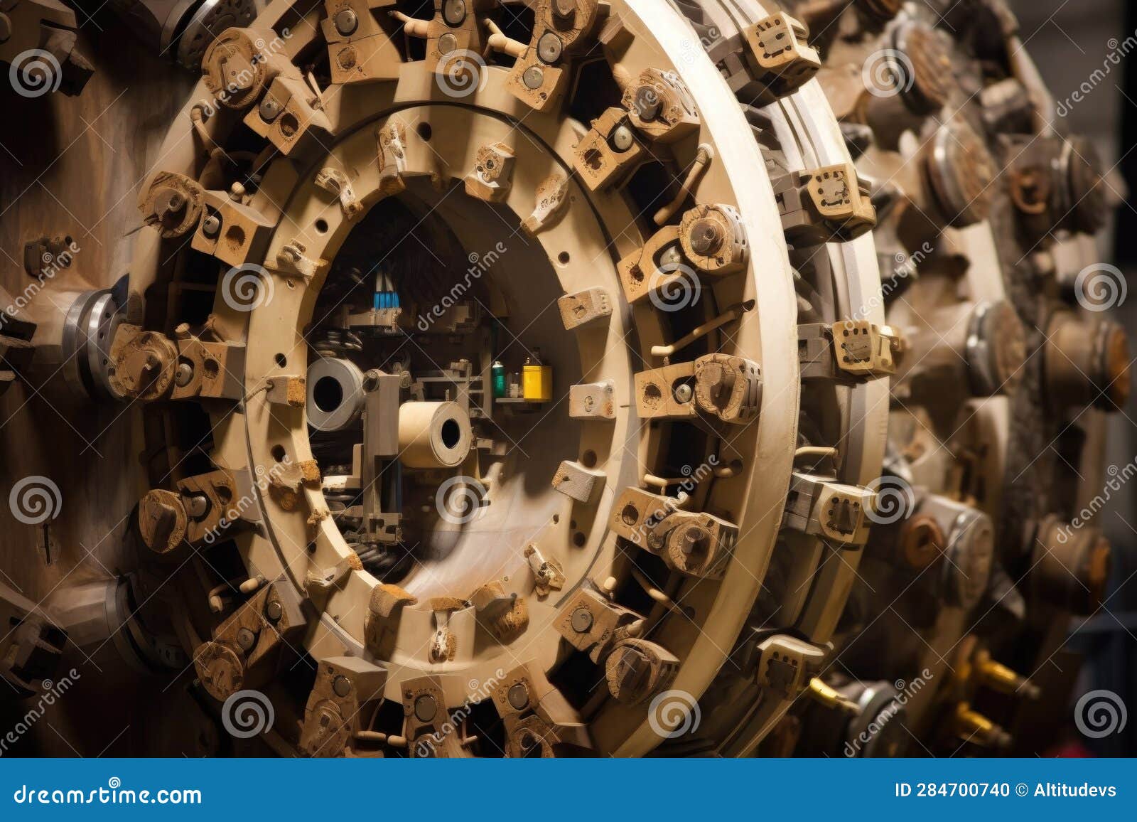 Close-up of Tunnel Boring Machines Cutter Head Stock Illustration ...