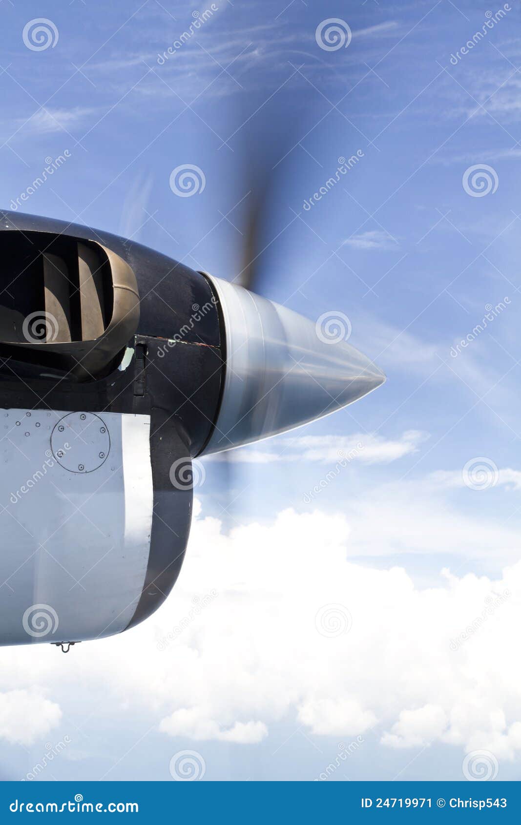 Close Up of a Turboprop Engine in Flight Stock Image - Image of ...