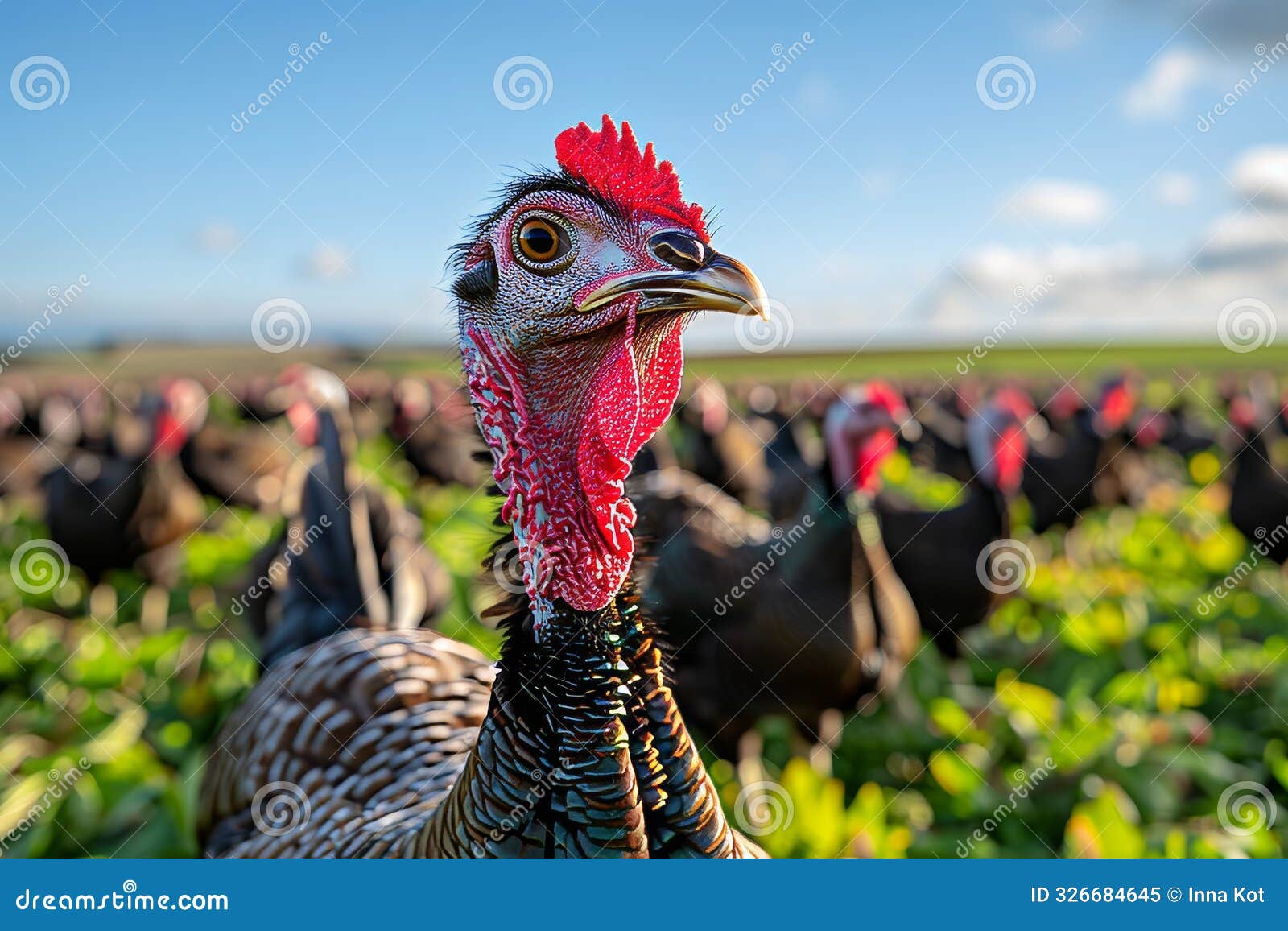 Close Up of Turkey on Farm Emphasizing Rearing Concept for Effective ...