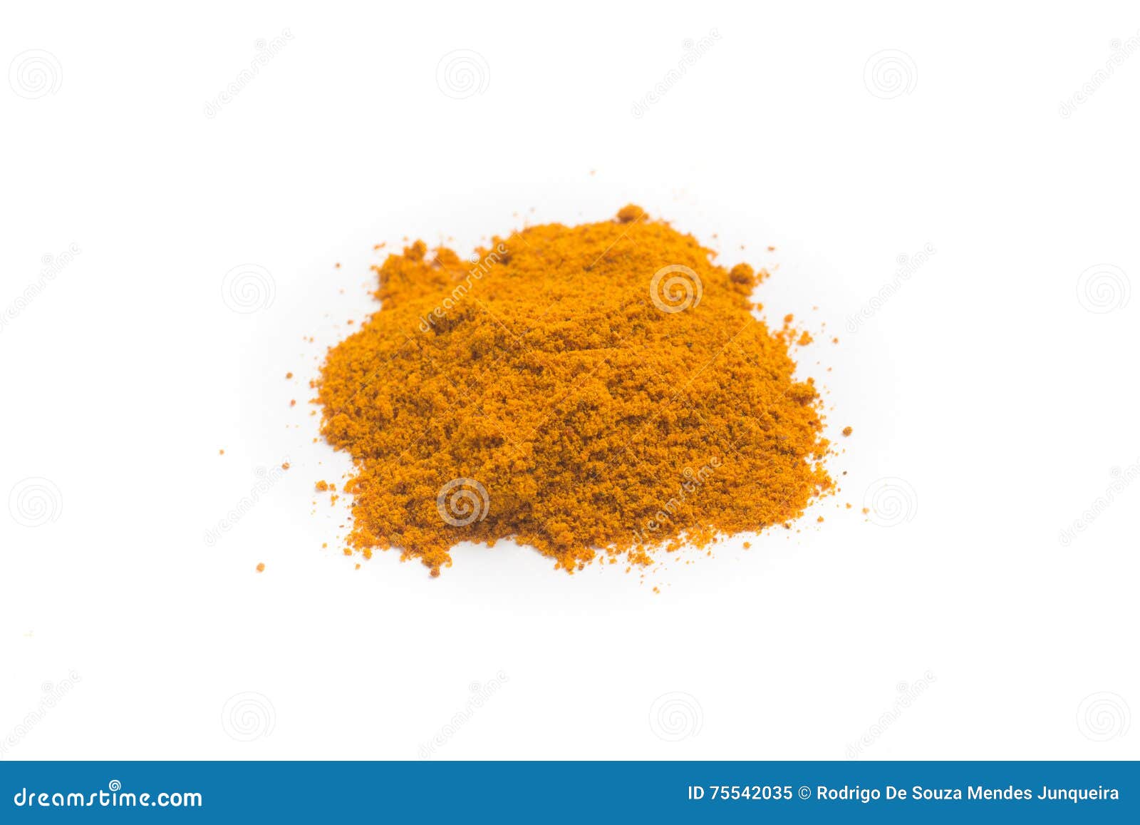 Close-up on a Turmeric Powder in White Background Stock Image - Image ...