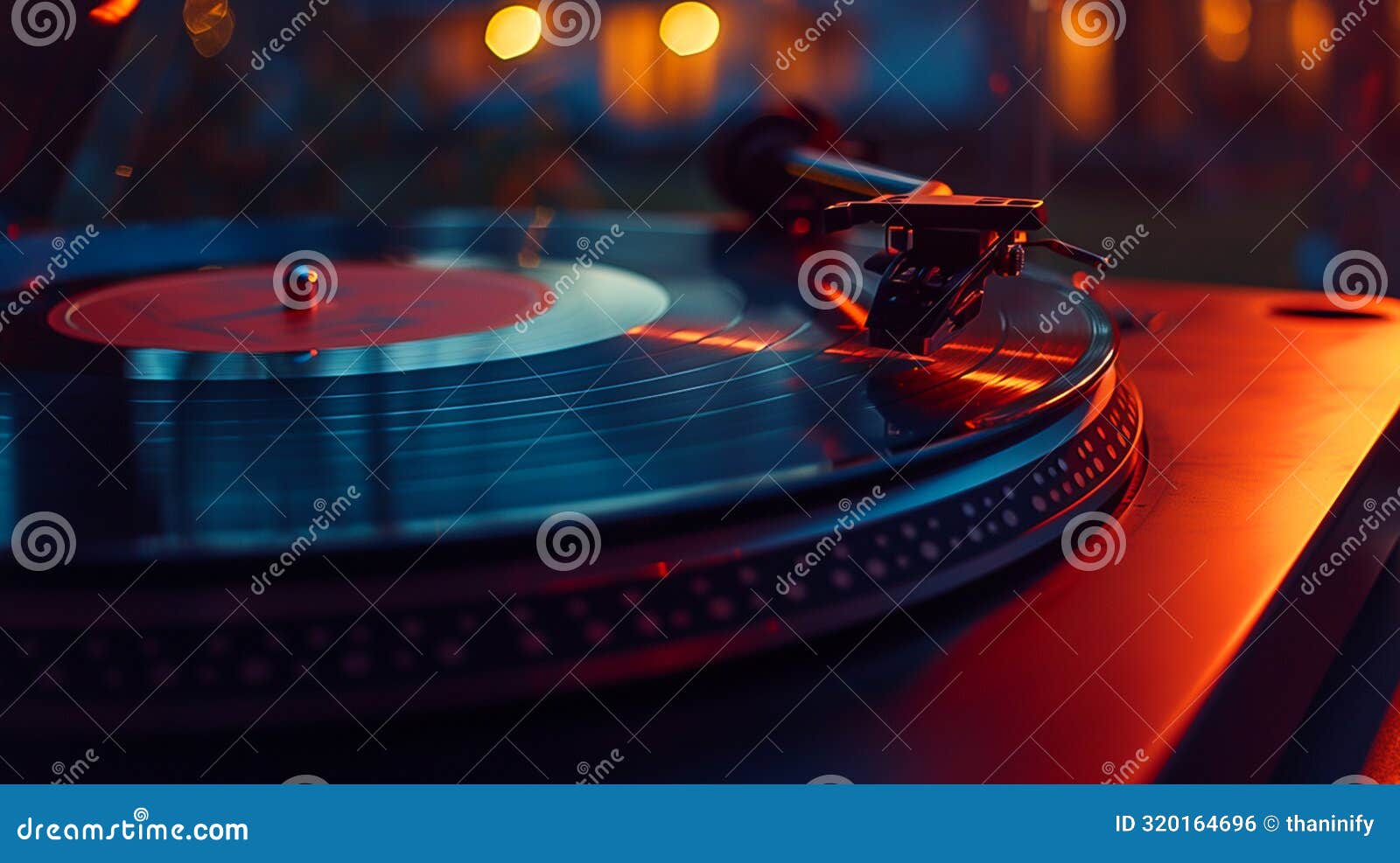 A Close Up of a Turntable with a Record on it Stock Illustration ...