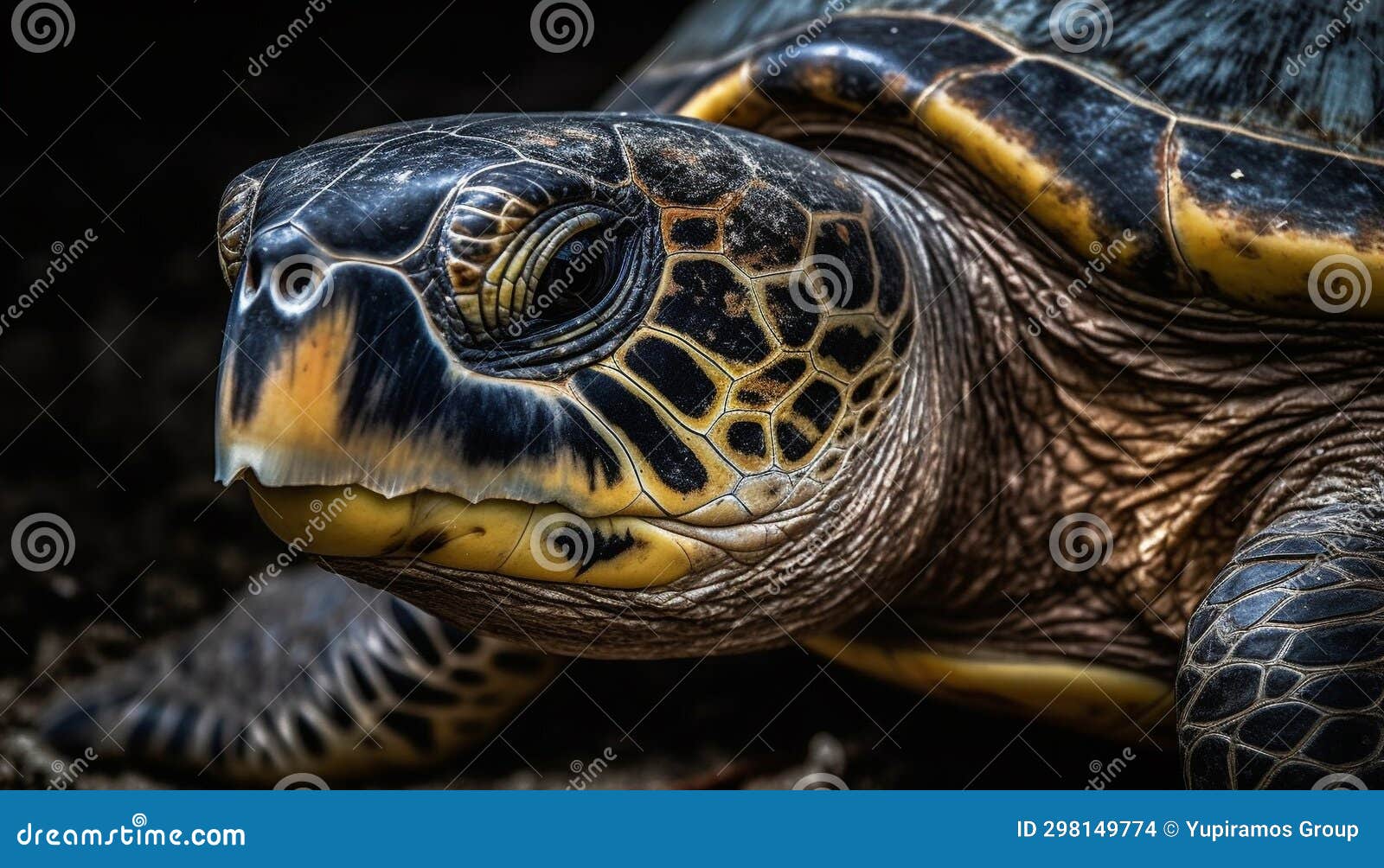 Close Up of a Turtle Shell, Showcasing Its Beautiful Multi Colored ...