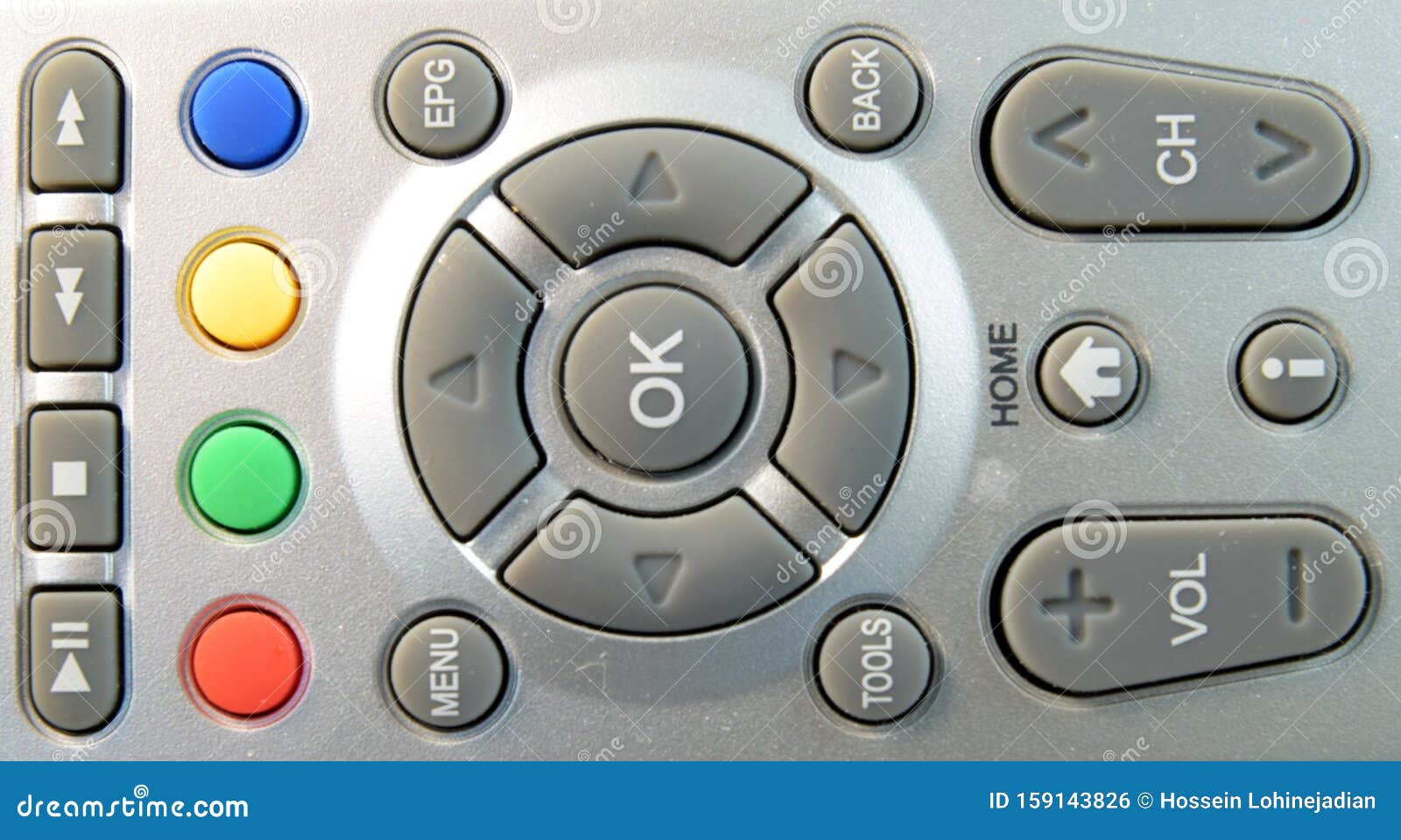 Close up tv remote stock photo. Image of flat, check - 159143826