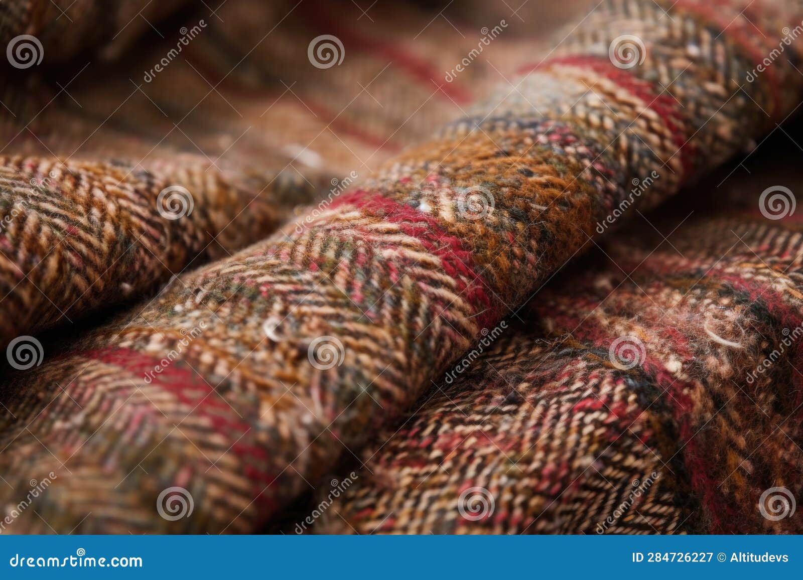 Close-up of Tweed Fabric with Intricate Pattern and Texture Stock ...