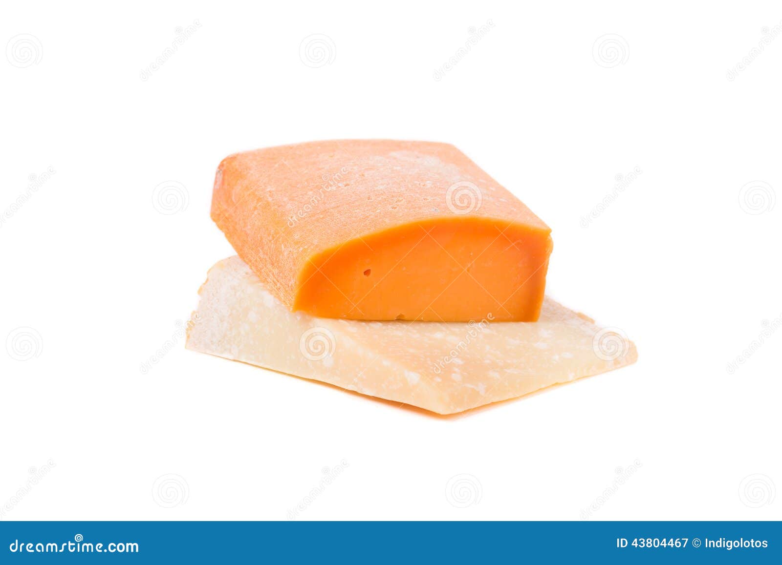 Close Up of Two Cheese Types. Stock Image - Image of product, shape ...