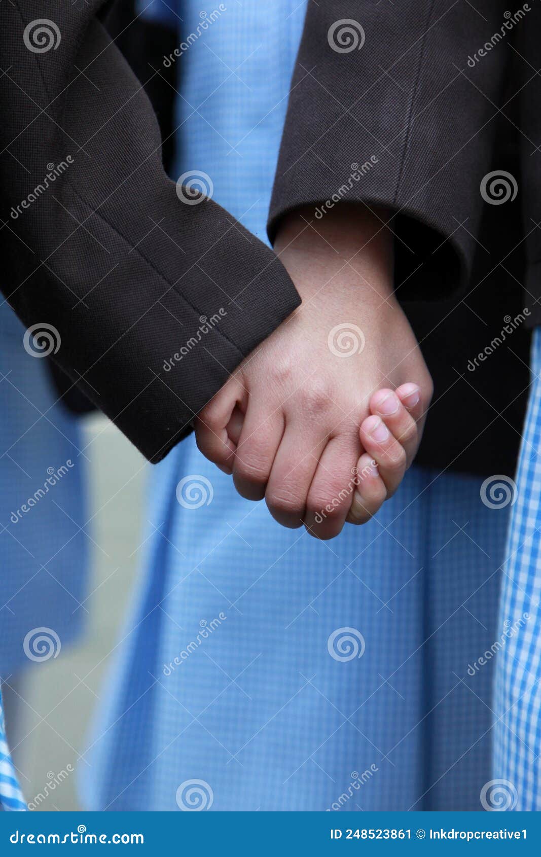 Close Up of Two Children Holding Hands Together Stock Image - Image of ...
