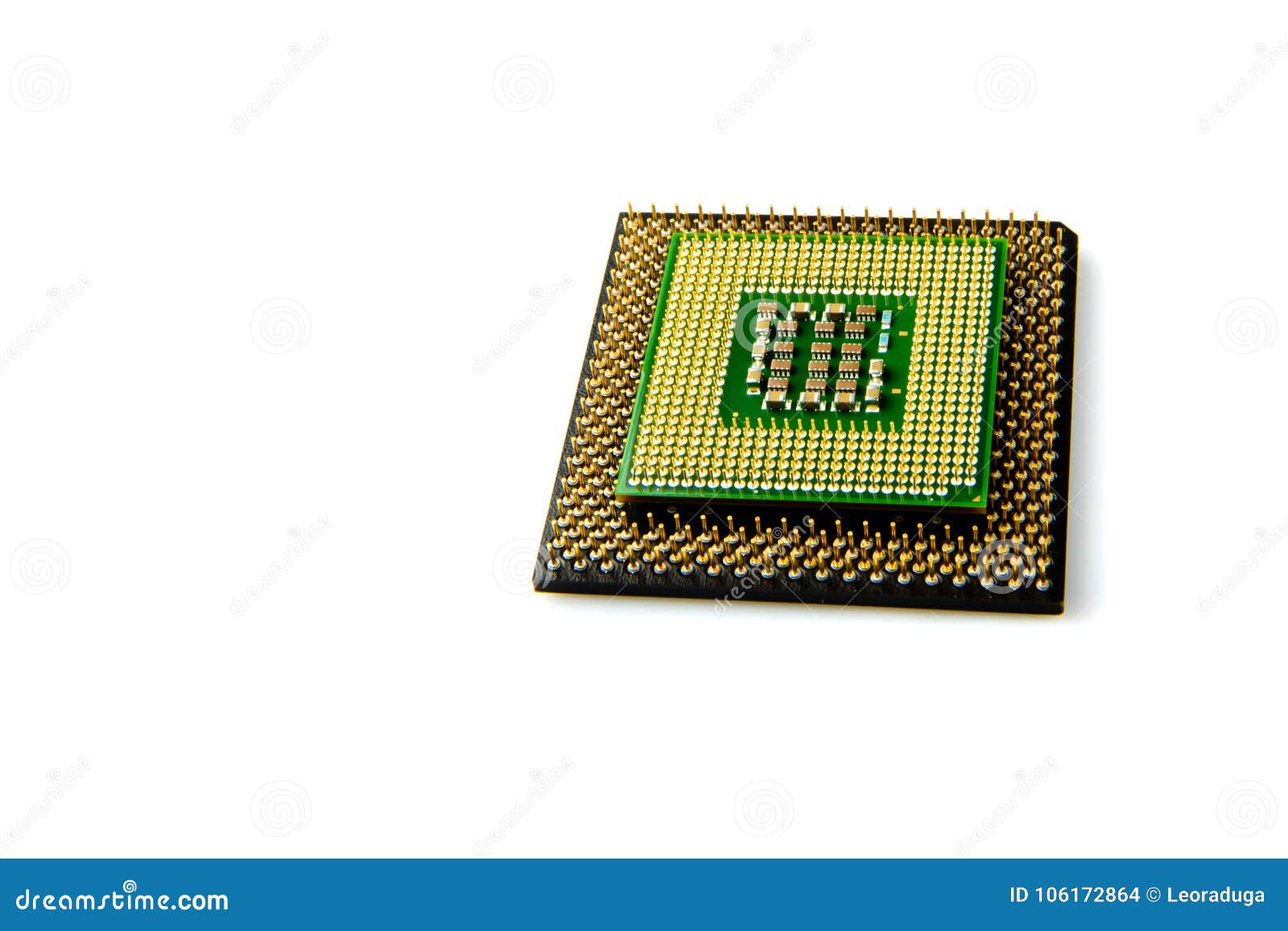 Close Up of Two Computer Processor Isolated on White. Stock Photo ...