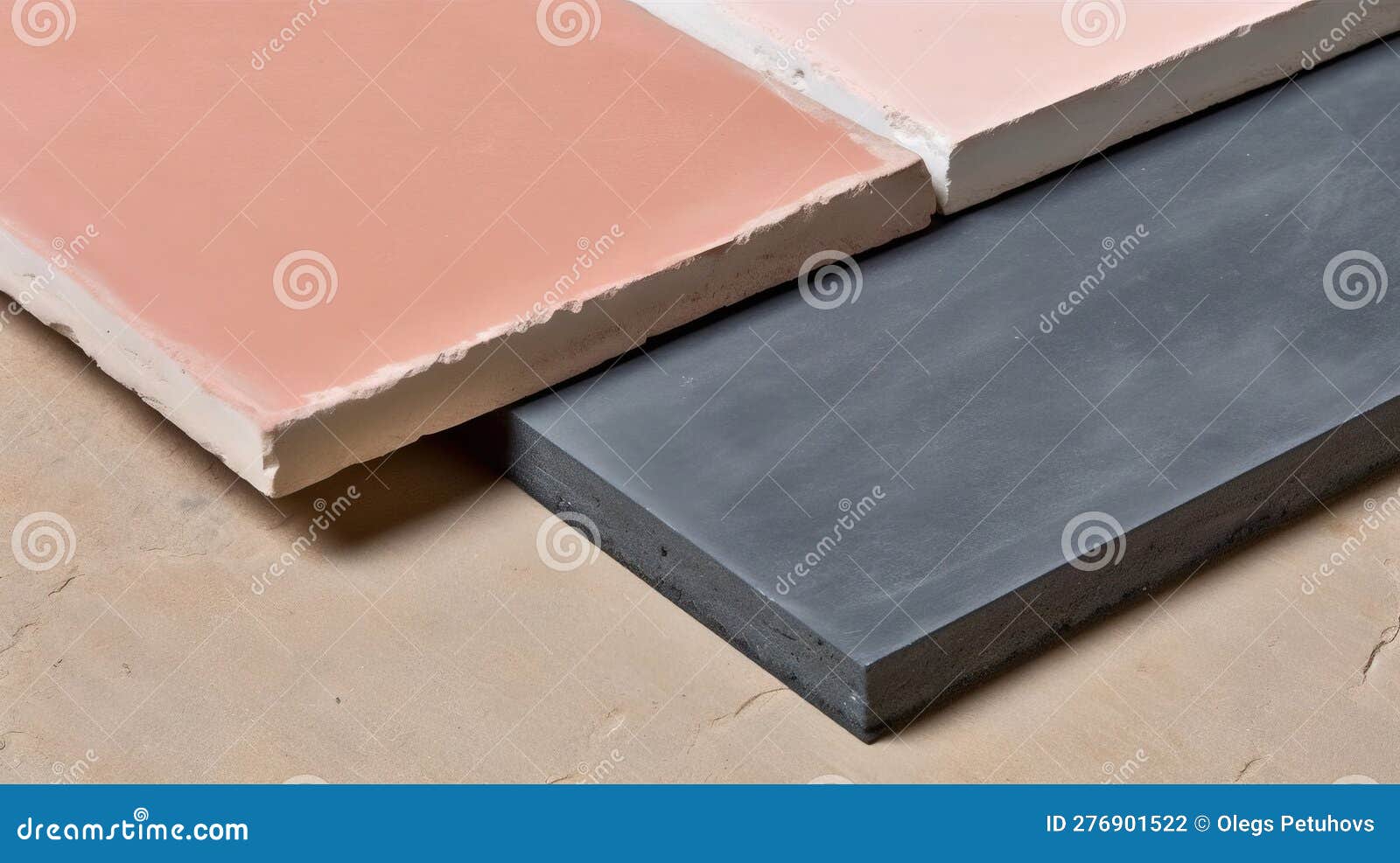 A Close Up of Two Different Colored Tiles on a Table Stock Illustration ...