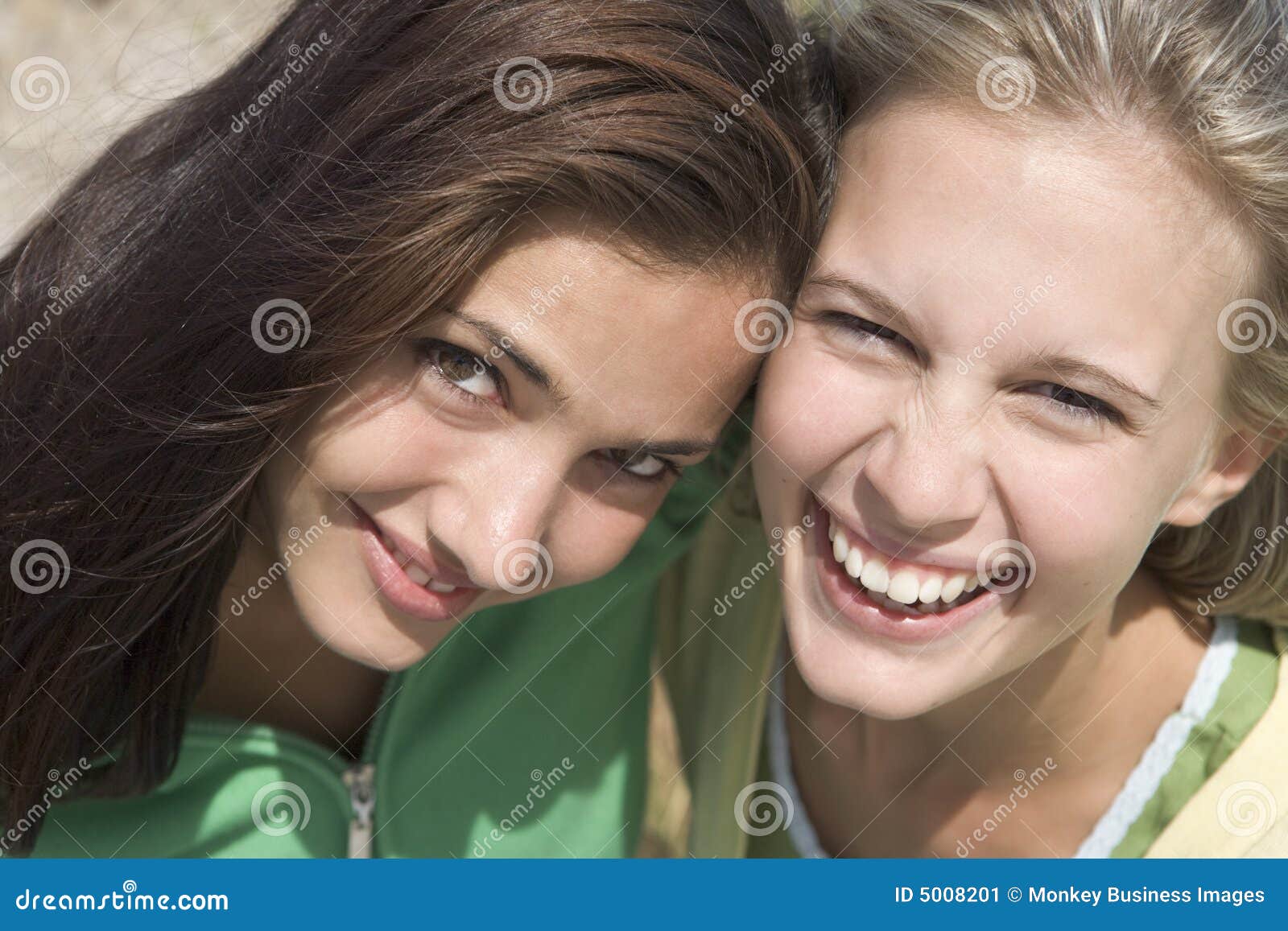Close Up of Two Female Friends Stock Image - Image of camera, caucasian ...