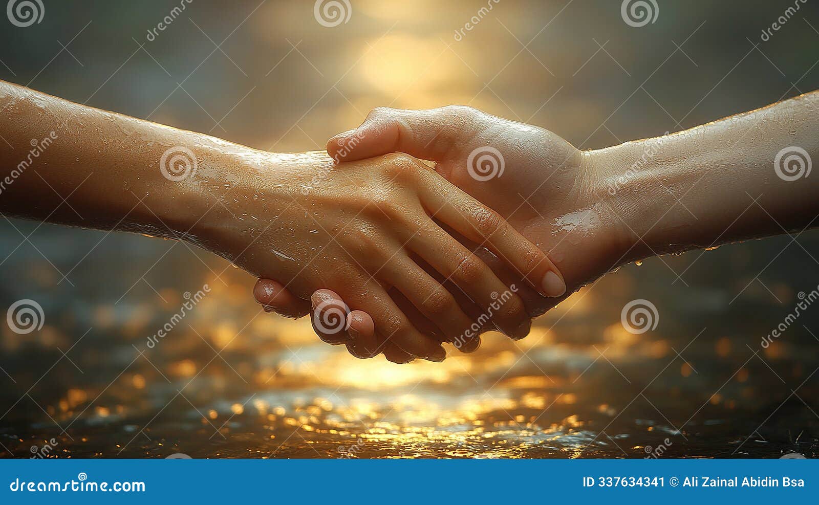 Two Hands Clasped Together, a Symbol of Unity and Hope Stock ...
