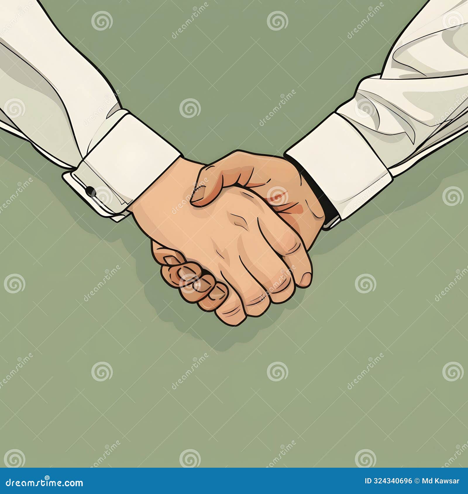 Close-up of Two Hands Holding Each Other in Comic Style Stock ...