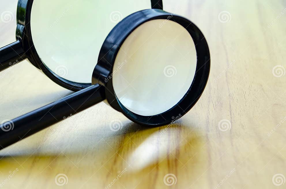 Close Up of Two Magnifying Glasses with Customizable Space for Text or ...