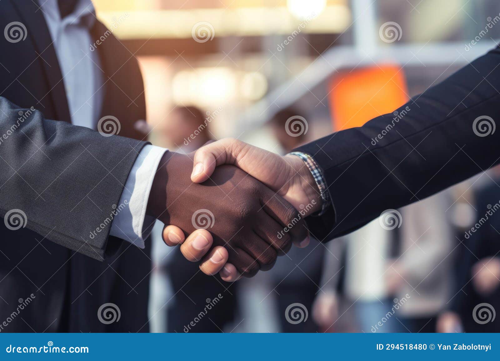 A Close Up of Two People Shaking Hands Stock Illustration ...