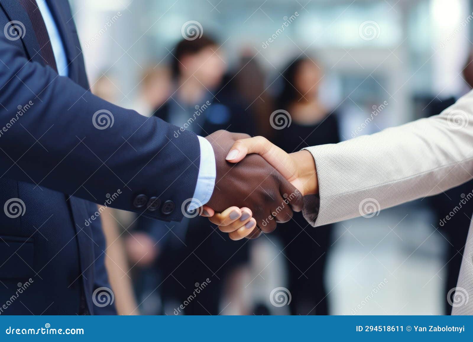 A Close Up of Two People Shaking Hands Stock Illustration ...