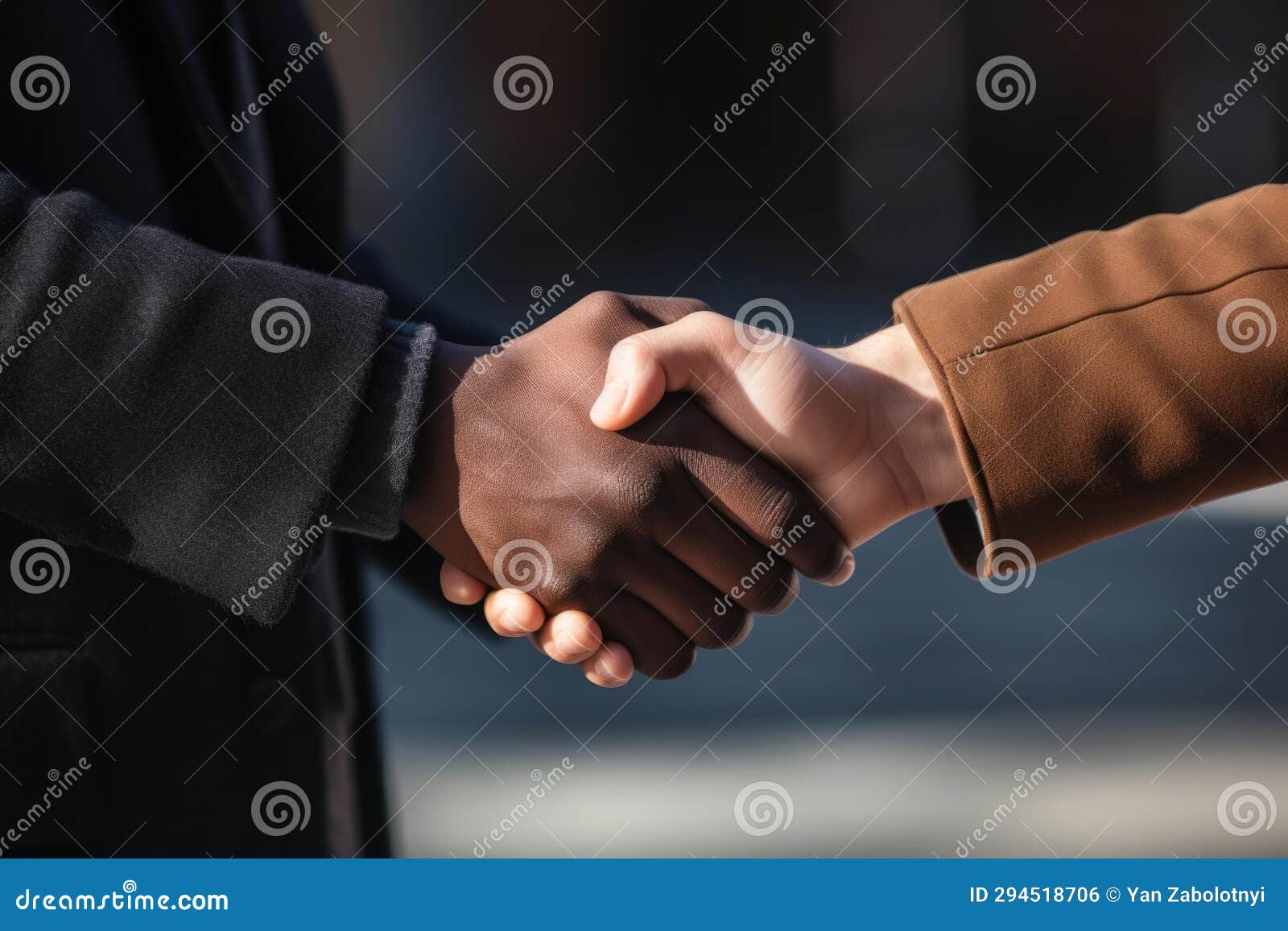 A Close Up of Two People Shaking Hands Stock Illustration ...