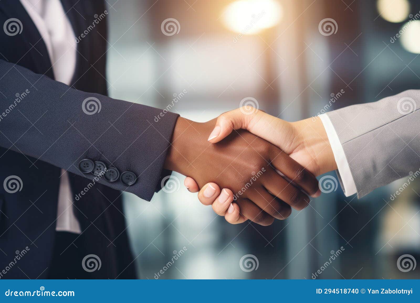 A Close Up of Two People Shaking Hands Stock Illustration ...