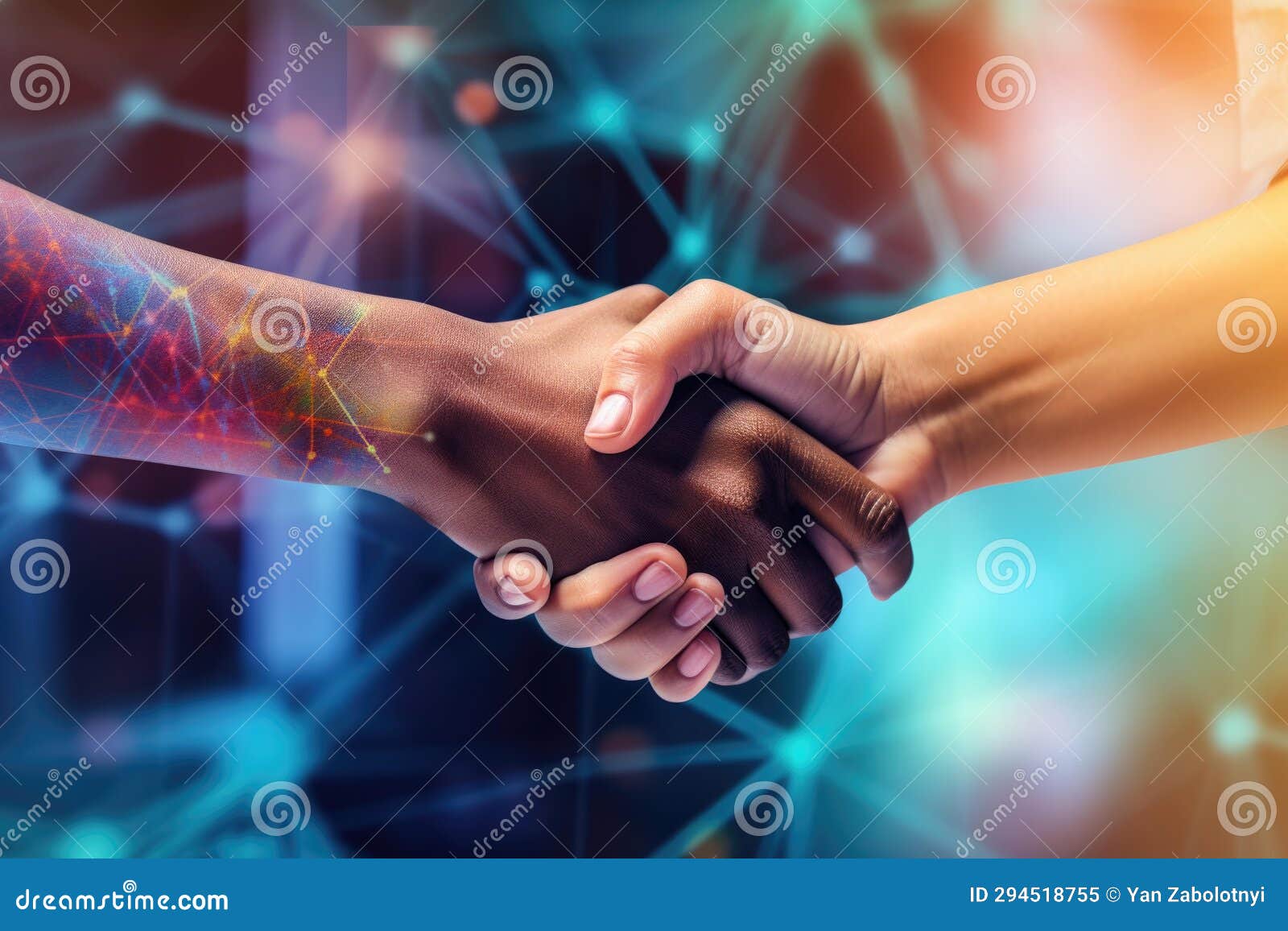 A Close Up of Two People Shaking Hands Stock Illustration ...