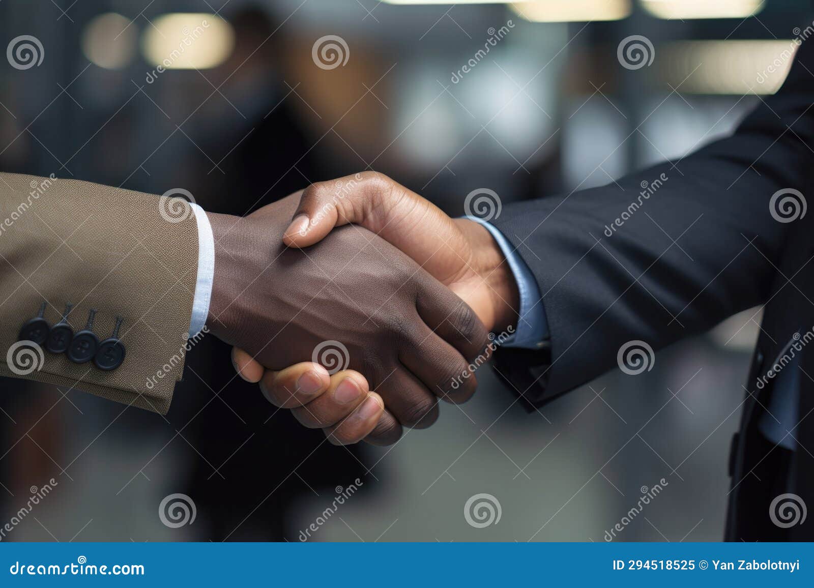 A Close Up of Two People Shaking Hands Stock Illustration ...