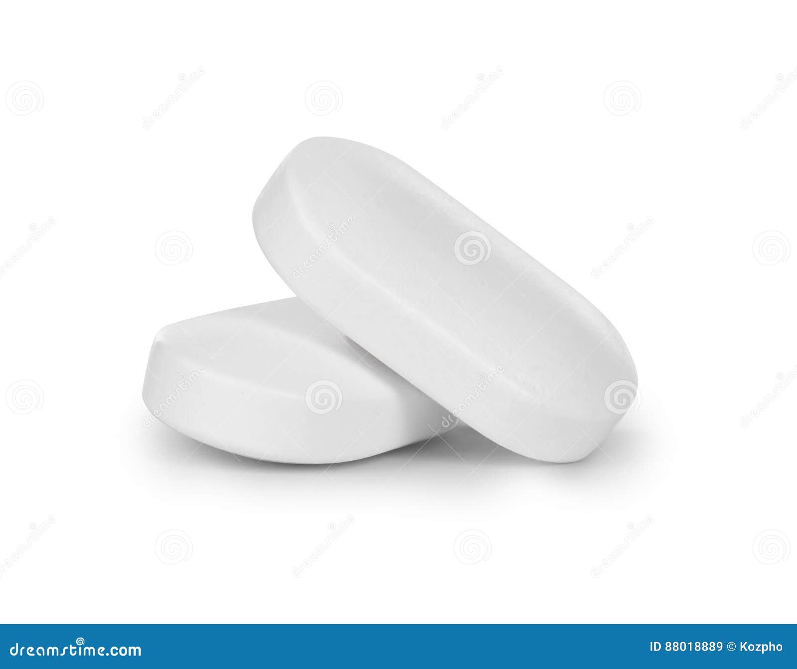 Close-up of Two Pills Isolated on White Stock Image - Image of drink ...