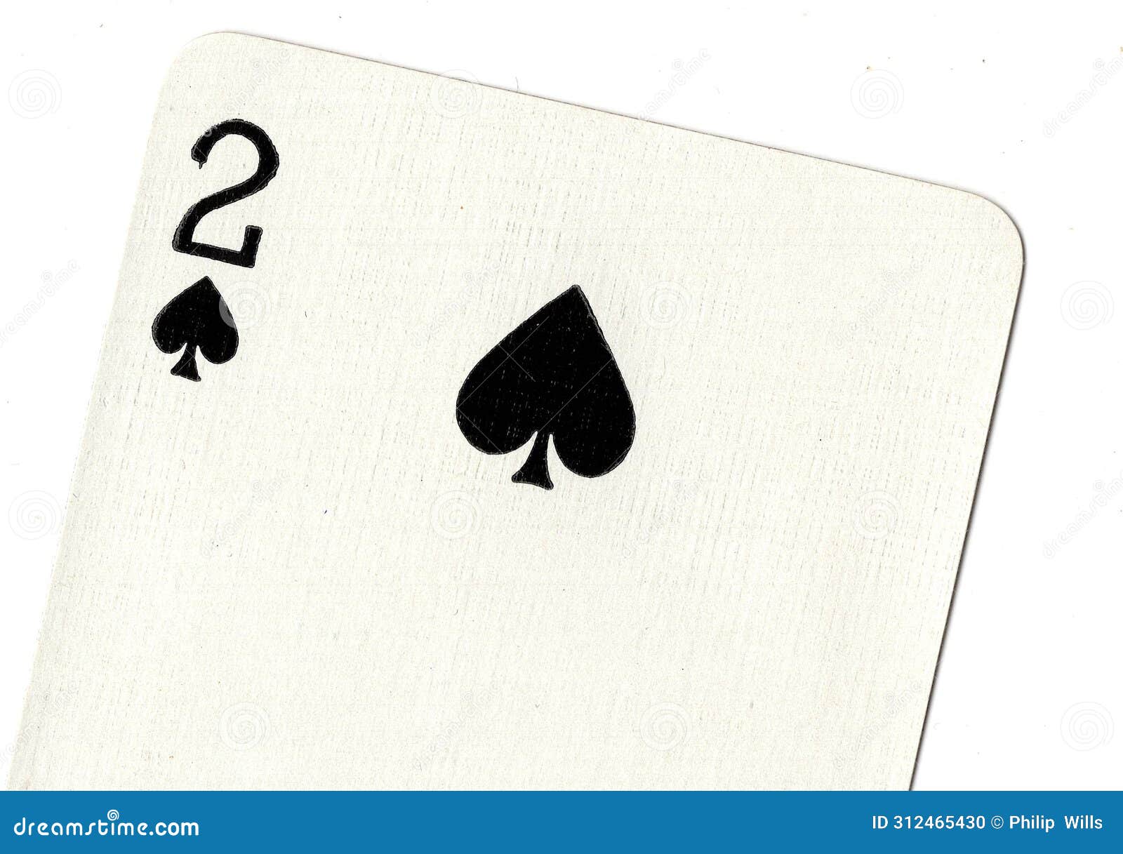 Close Up of a Two of Spades Playing Card. Stock Illustration ...