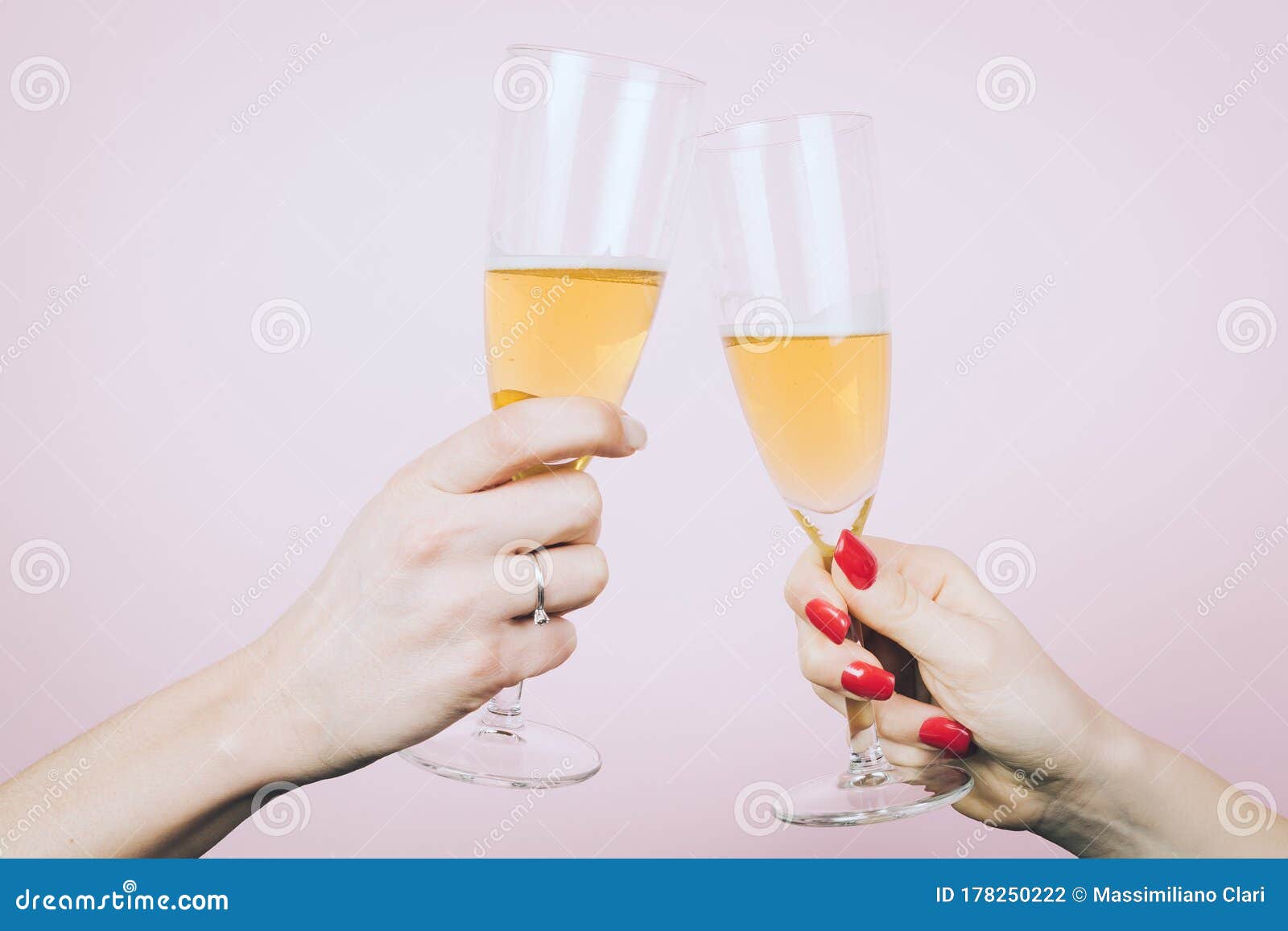Close Up of Two Woman Hands Making Good Cheer Stock Photo - Image of ...