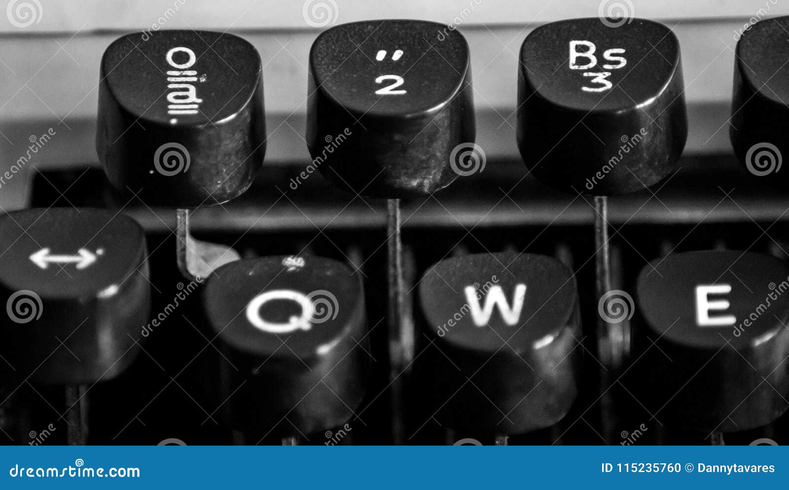 Close up of a typewriter stock photo. Image of retro - 115235760