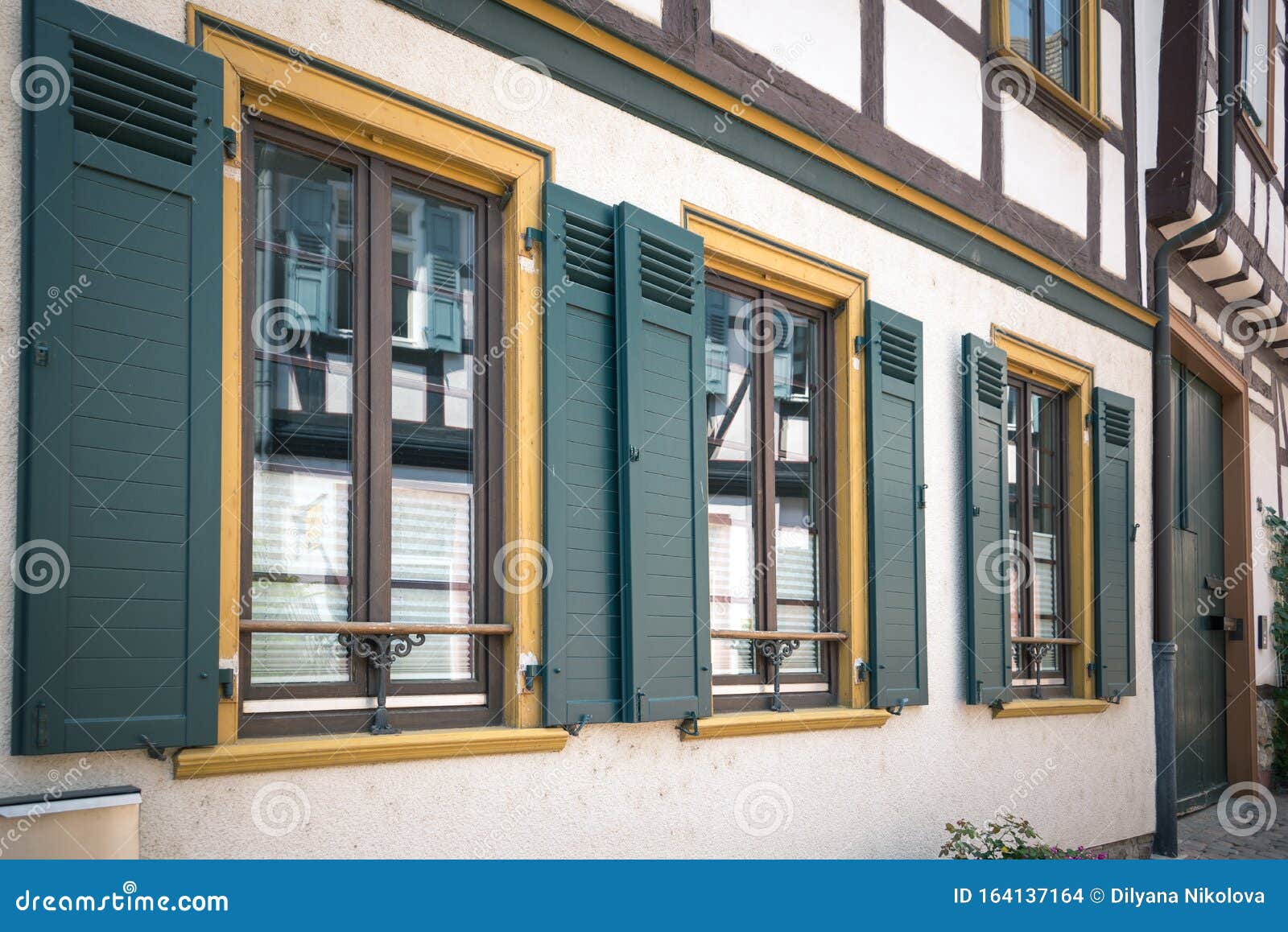 Close Up of Typical German Building Facade Stock Photo - Image of ...