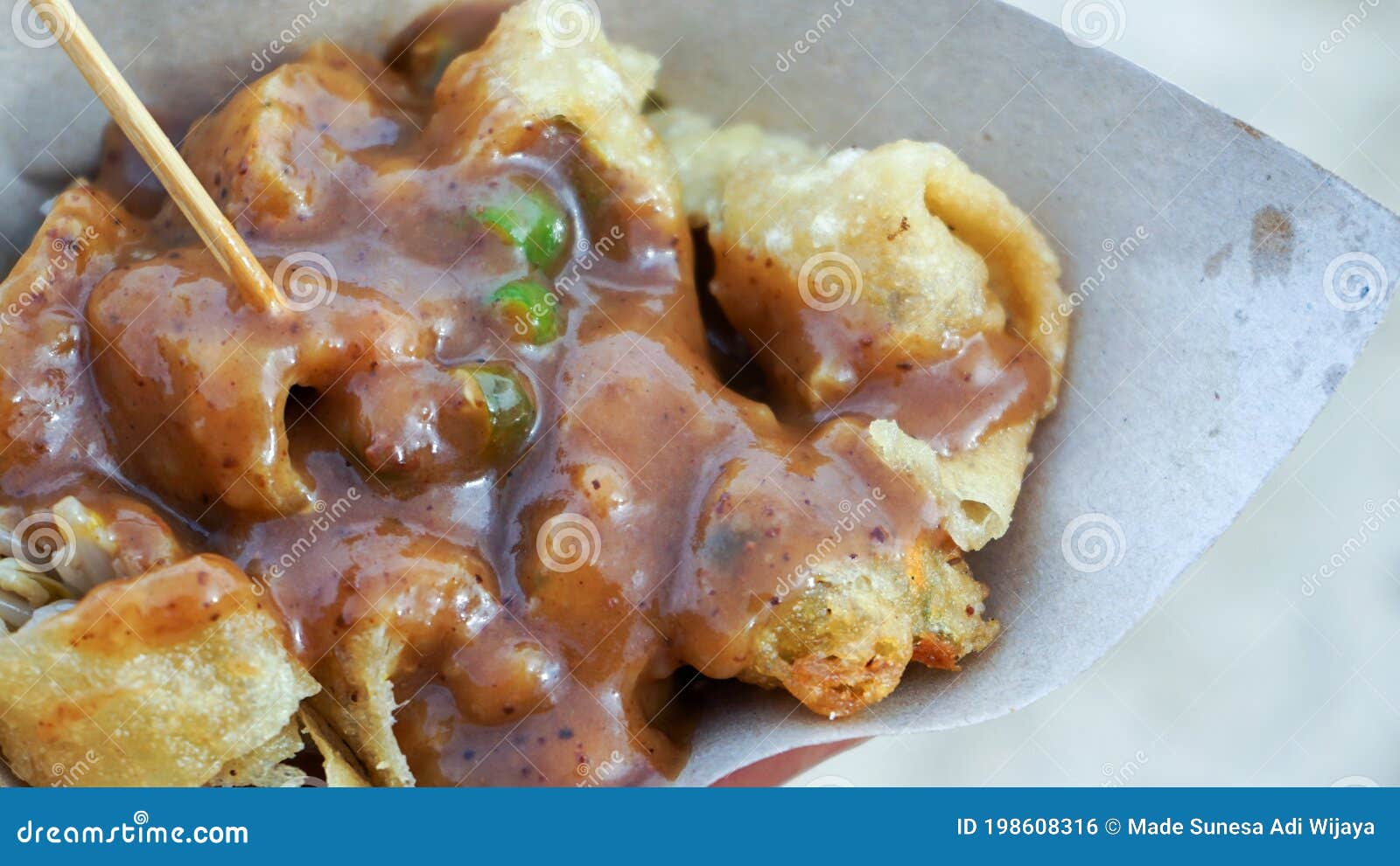Close Up of Typical Indonesian Spring Rolls for Snacks while on the ...